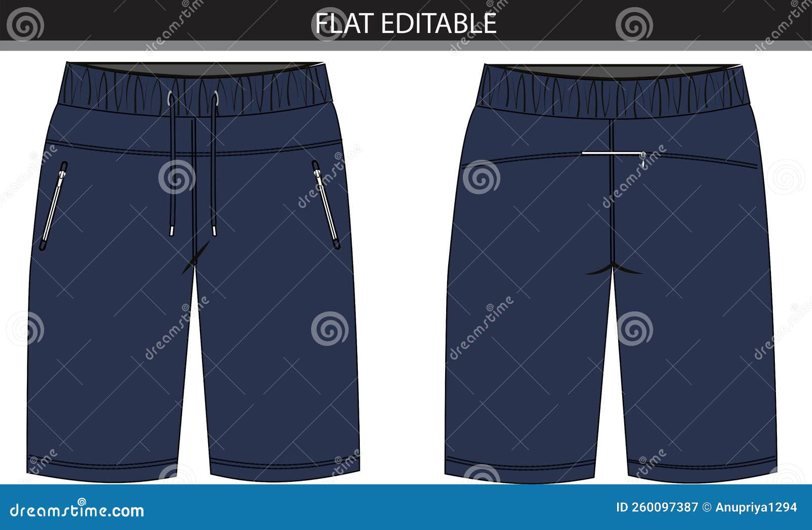 Mens Shorts Illustration Vector File Stock Vector - Illustration of ...