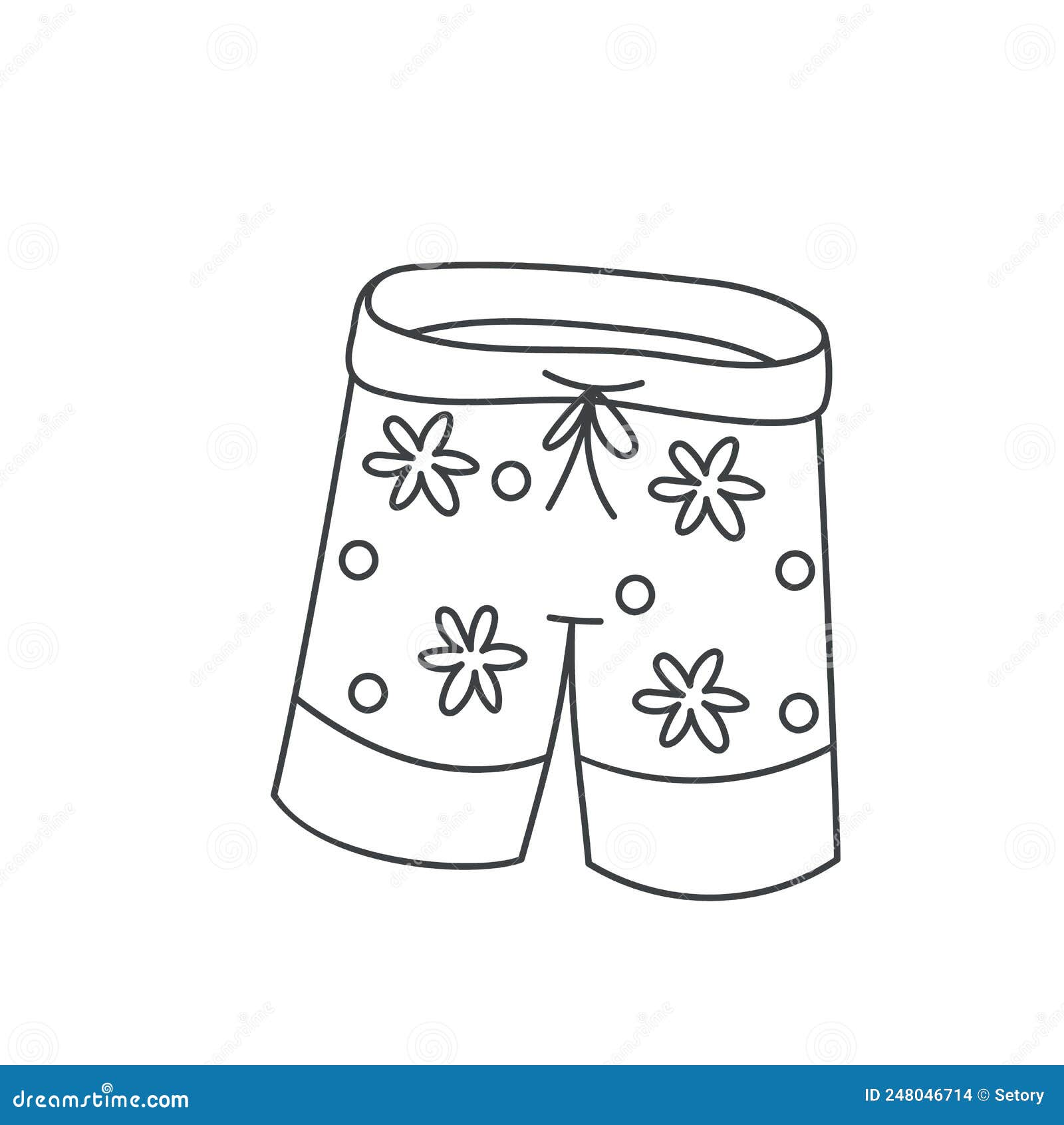 Mens Swimming Trunks stock vector. Illustration of outline - 248046714