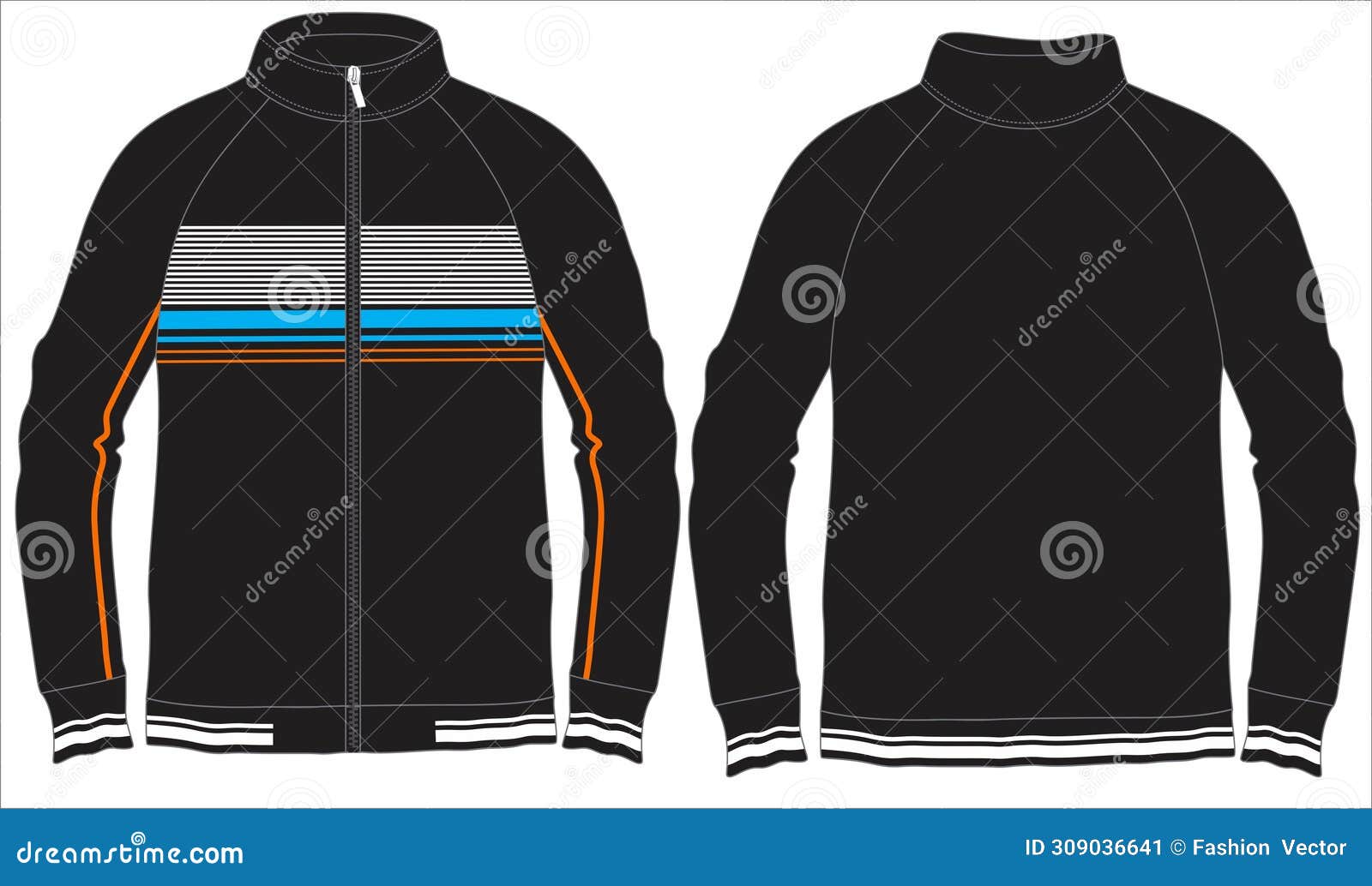 Mens Tricot Jacket Print Vector Art | CartoonDealer.com #309036600