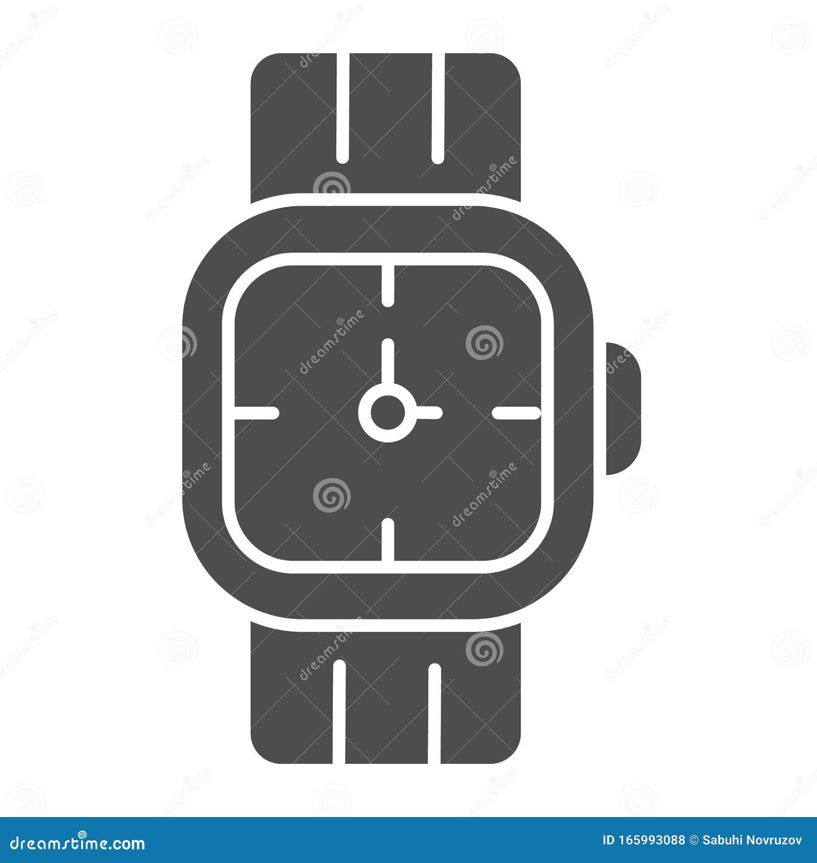 Mens Wrist Watch Solid Icon. Male Hand Accessory Vector Illustration ...