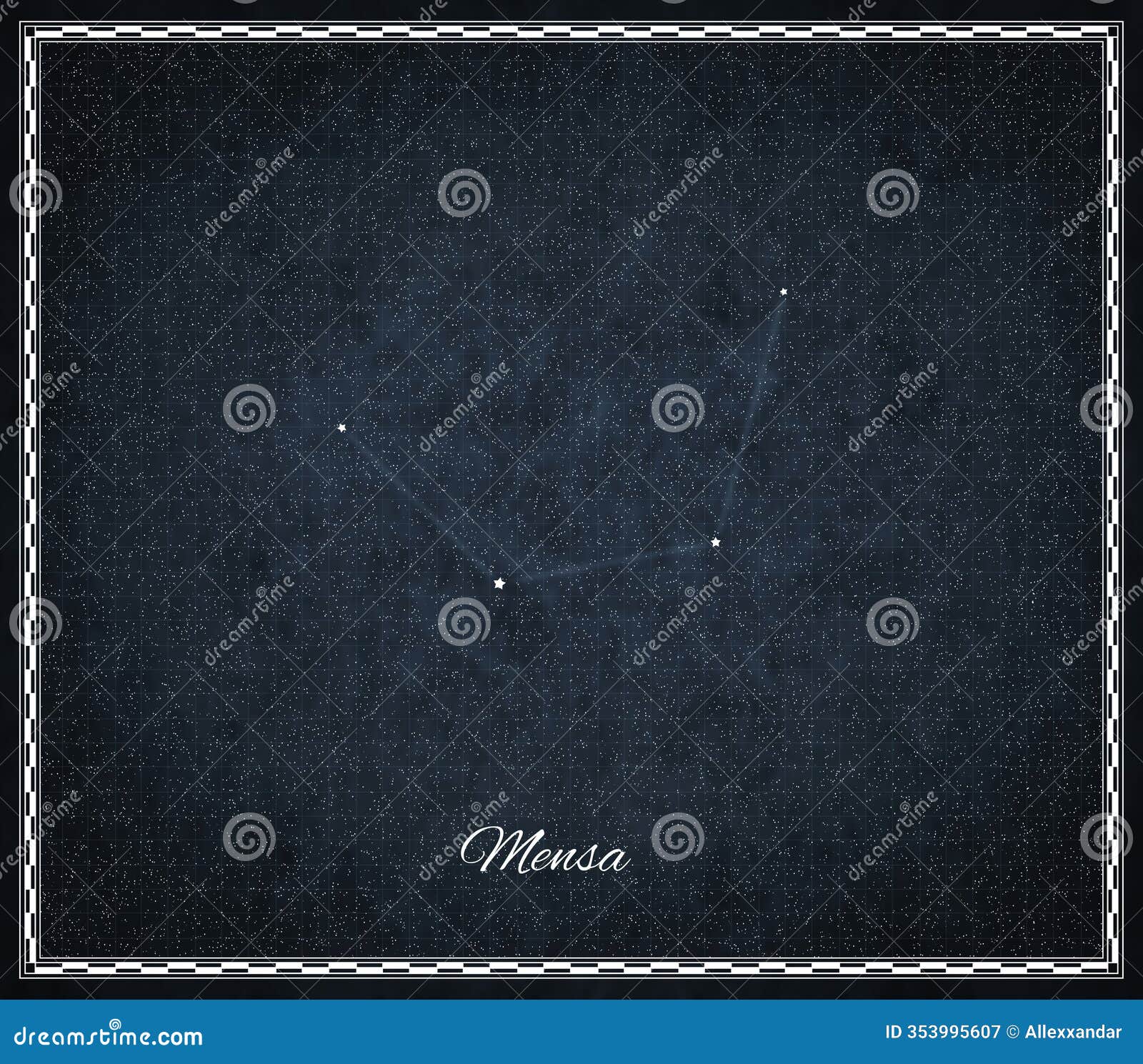 Mensa Star Constellation, Night Sky, Cluster of Stars, Deep Space Stock ...