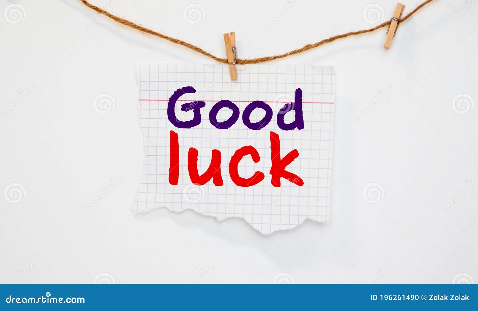 Mensagem de boa sorte foto de stock. Imagem de felicidade - 196261490