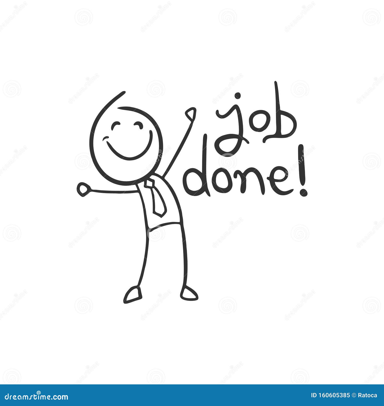 Mensaje De Trabajo Terminado Ilustración del Vector - Ilustración de ...