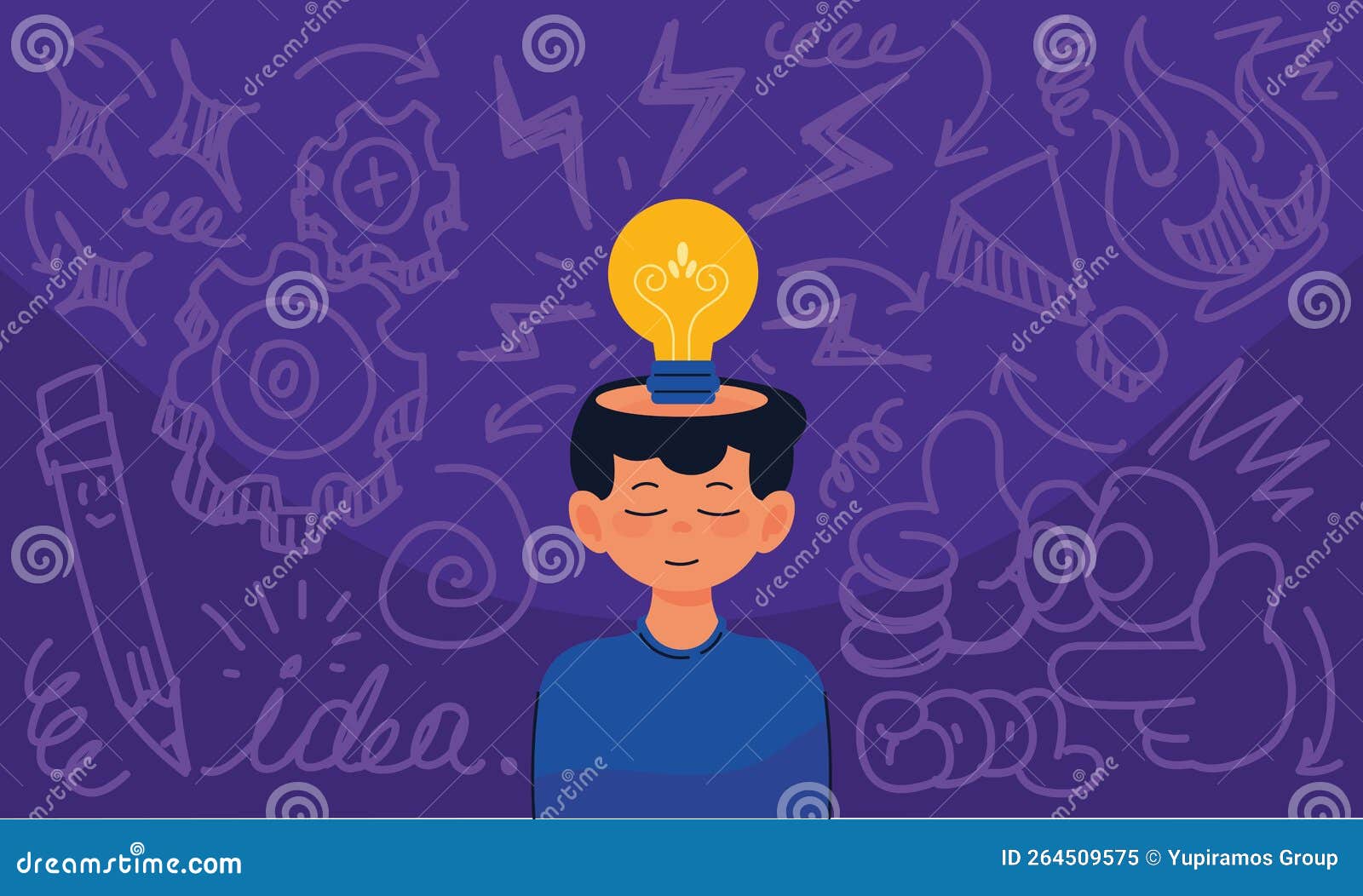 Mensch, Der Eine Idee Denkt Vektor Abbildung - Illustration von ...
