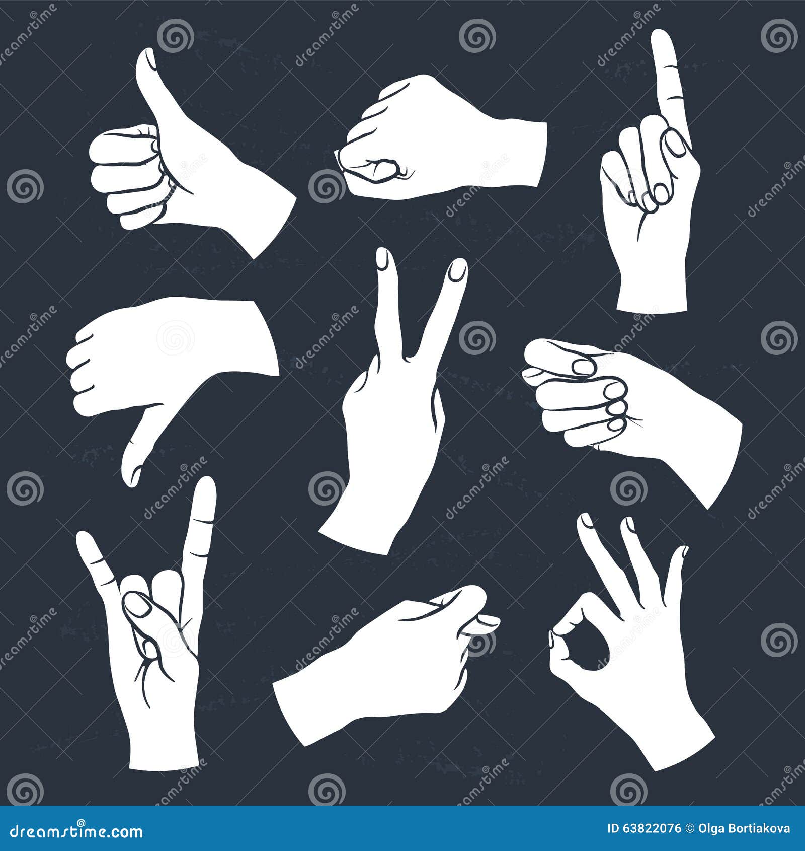 Menschliche Gesten vektor abbildung. Illustration von richtung - 63822076