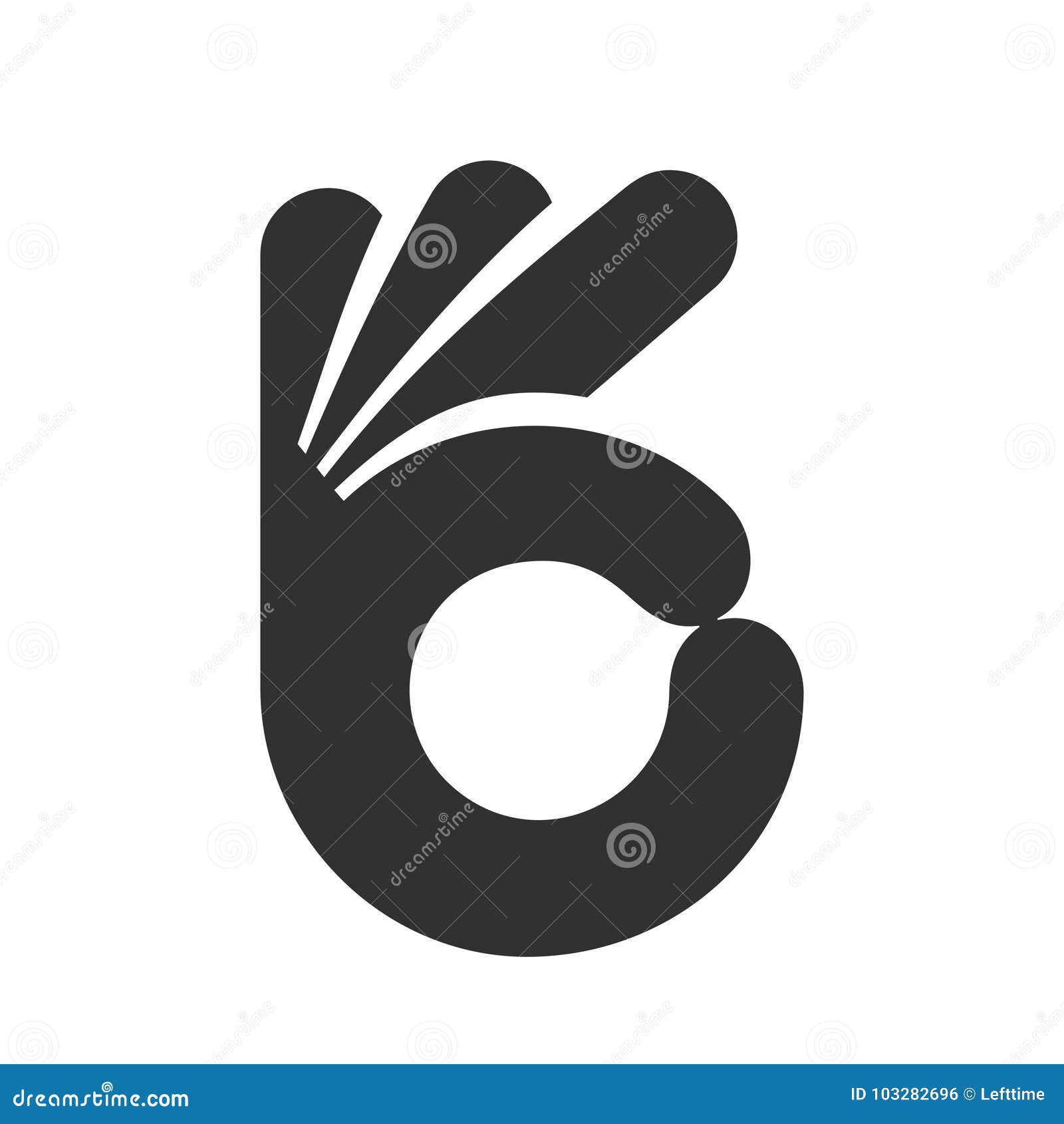Menschliche Handzeichen O.K.ikone Vektor Abbildung - Illustration von ...