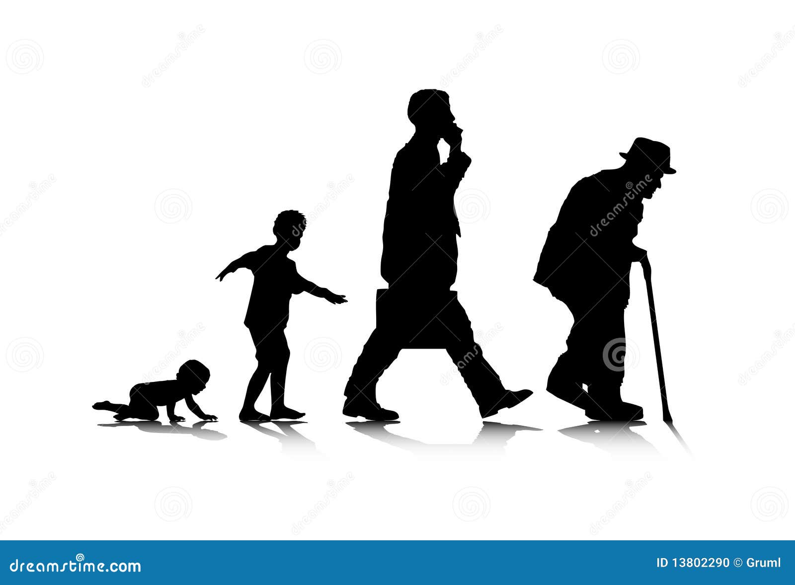 Menschliches Altern vektor abbildung. Illustration von geschäft - 13802290