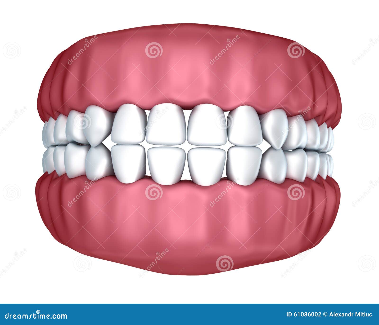 Menselijk gebit 3D beeld stock illustratie. Illustration of geïsoleerd ...