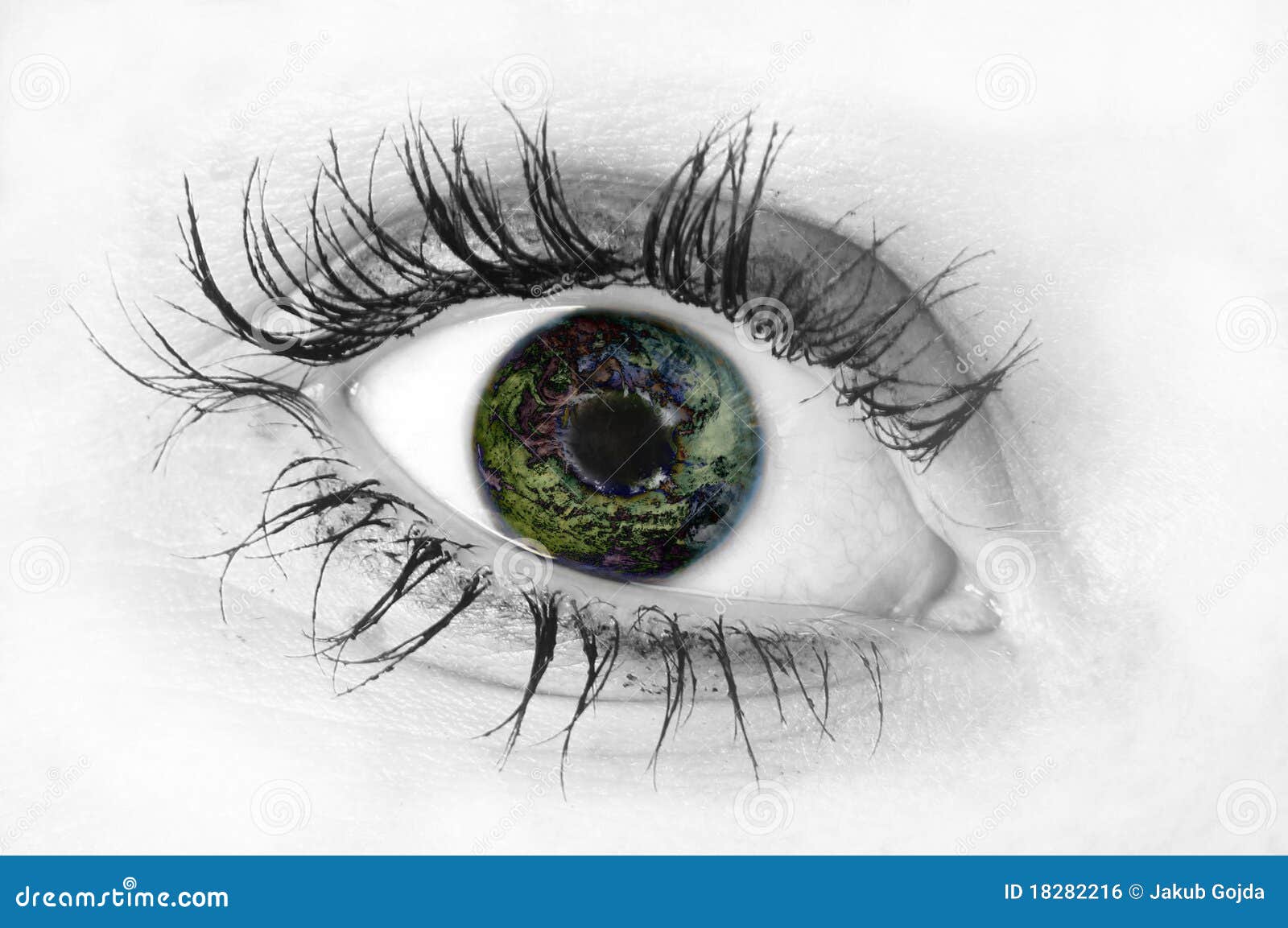 Menselijk oog stock foto. Image of ogen, verbeelding - 18282216