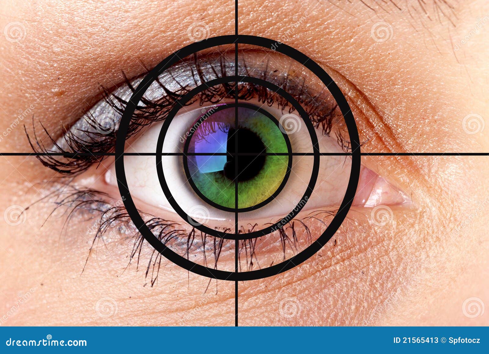 Menselijk oog en doel stock afbeelding. Image of beschrijvend - 21565413