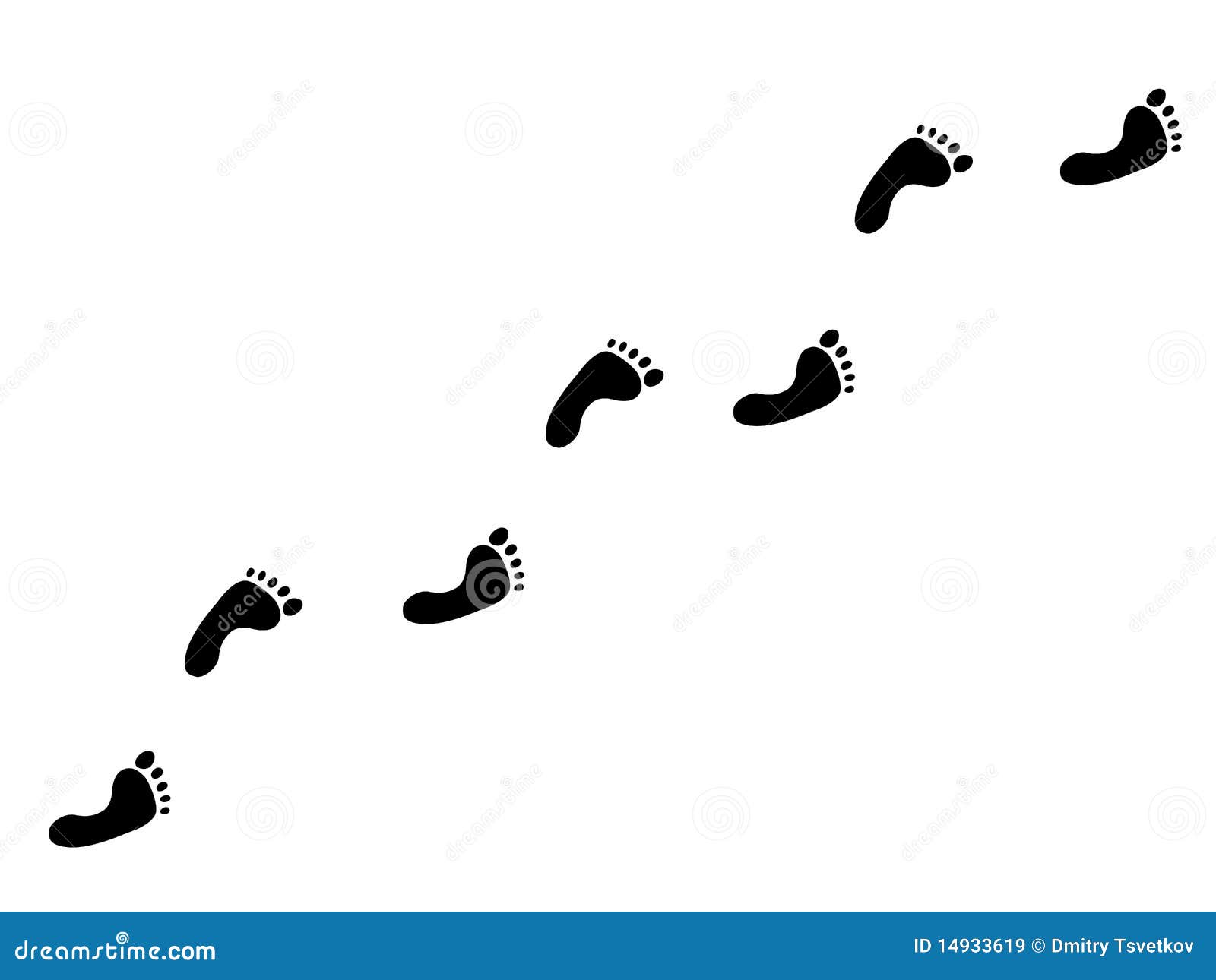 Menselijk voetspoor stock illustratie. Illustration of afdruk - 14933619