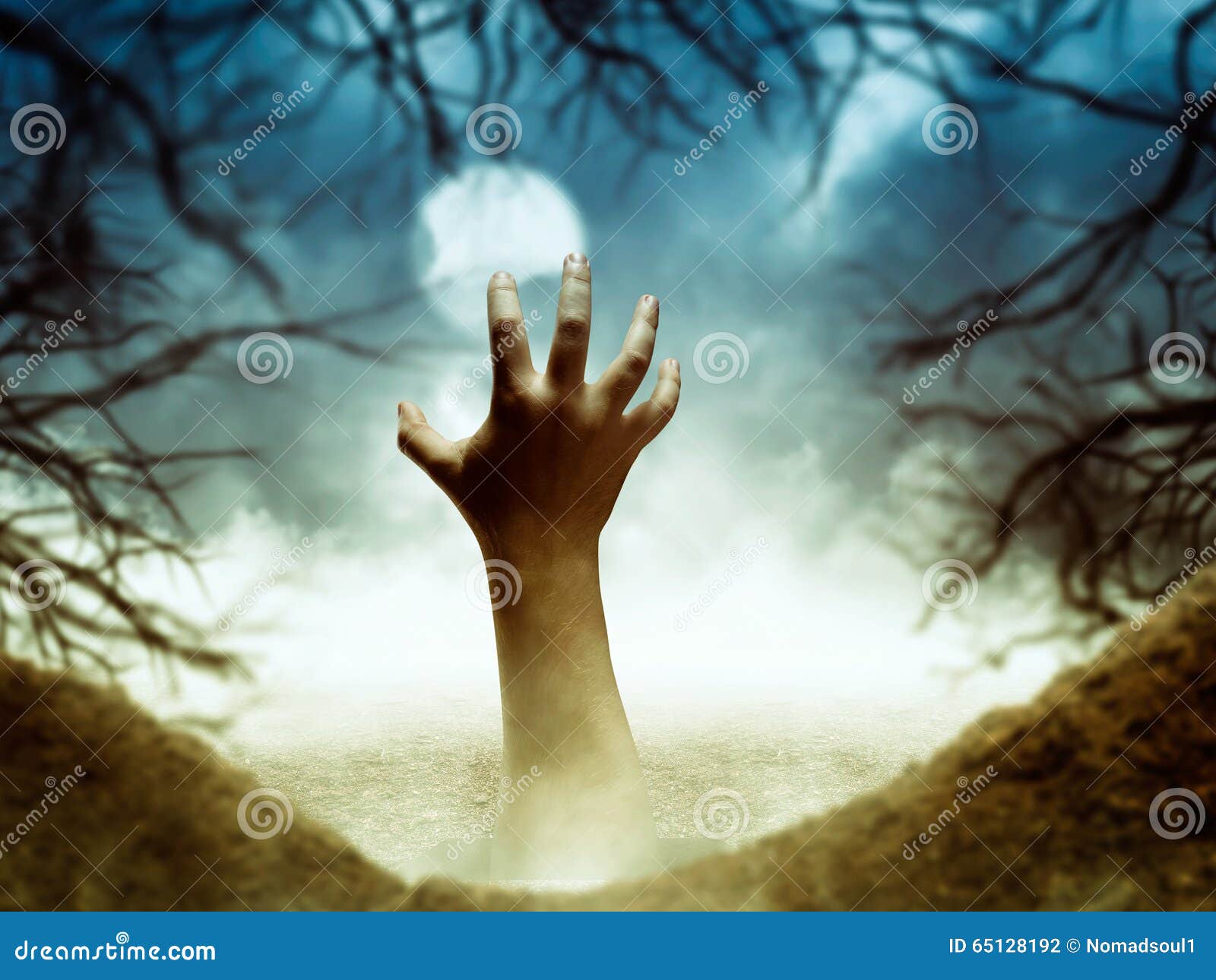 Menselijke Hand Van Het Gat Stock Foto - Image of vrees, nacht: 65128192