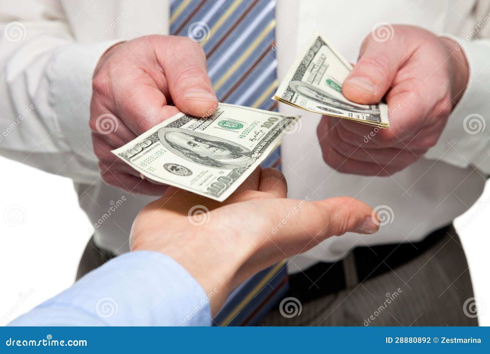 Menselijke Handen Die Geld Ruilen Stock Foto - Image of lening ...