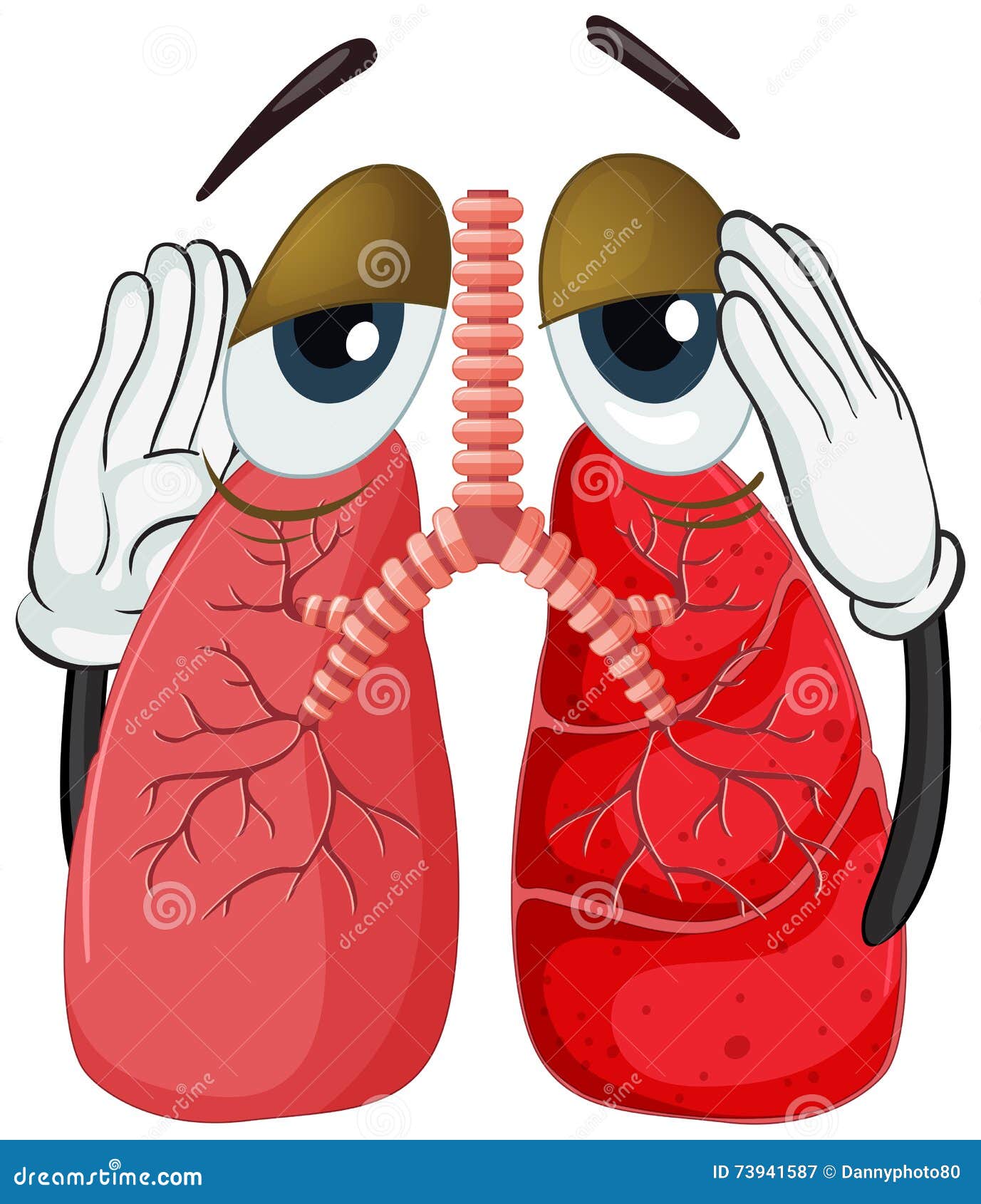 Menselijke long met kanker vector illustratie. Illustration of grafisch ...