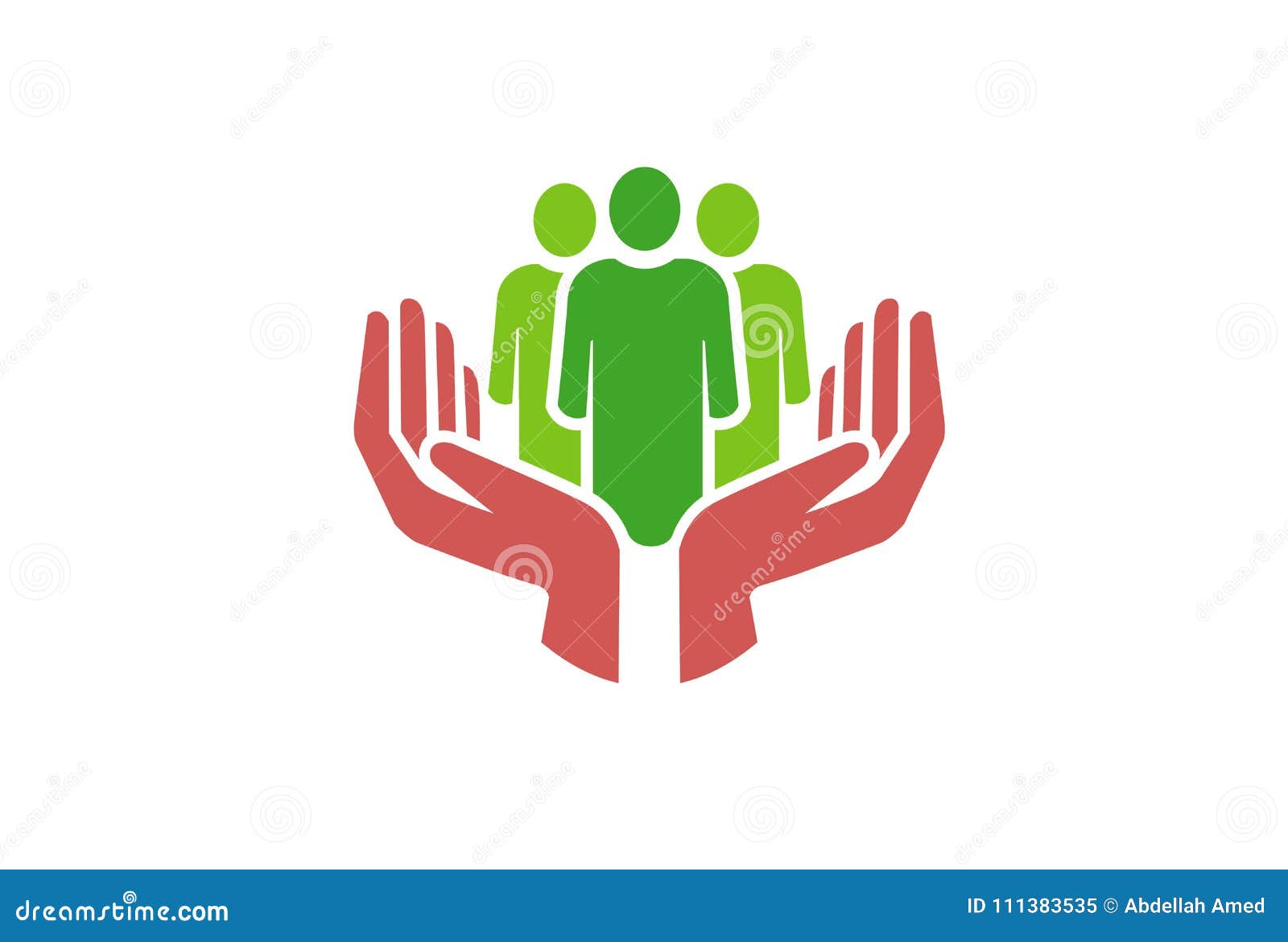 Menselijke Zorg Logo Design Illustration Vector Illustratie ...