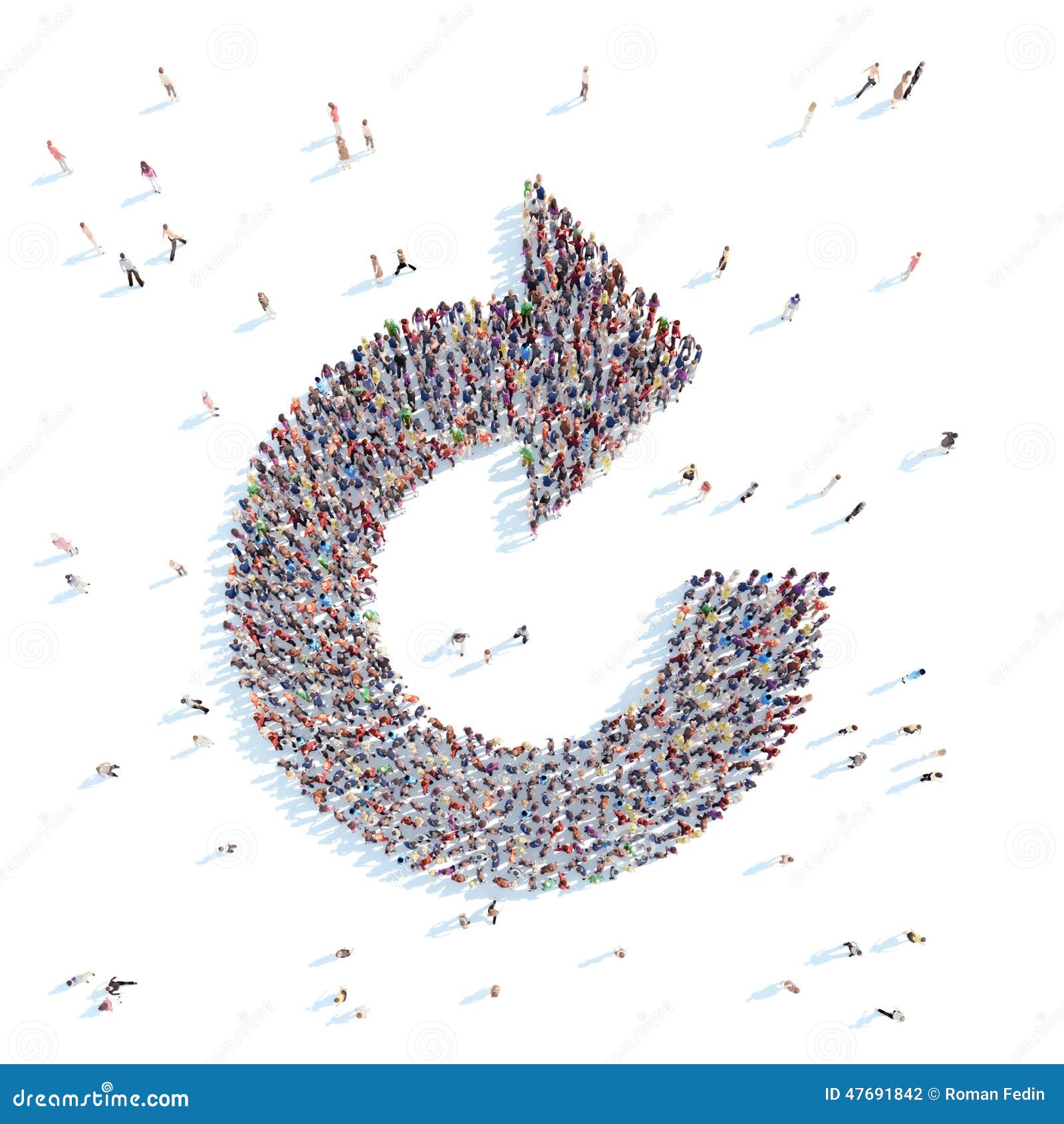 Mensen in De Vorm Van Een Pijl Stock Illustratie - Illustration of ...