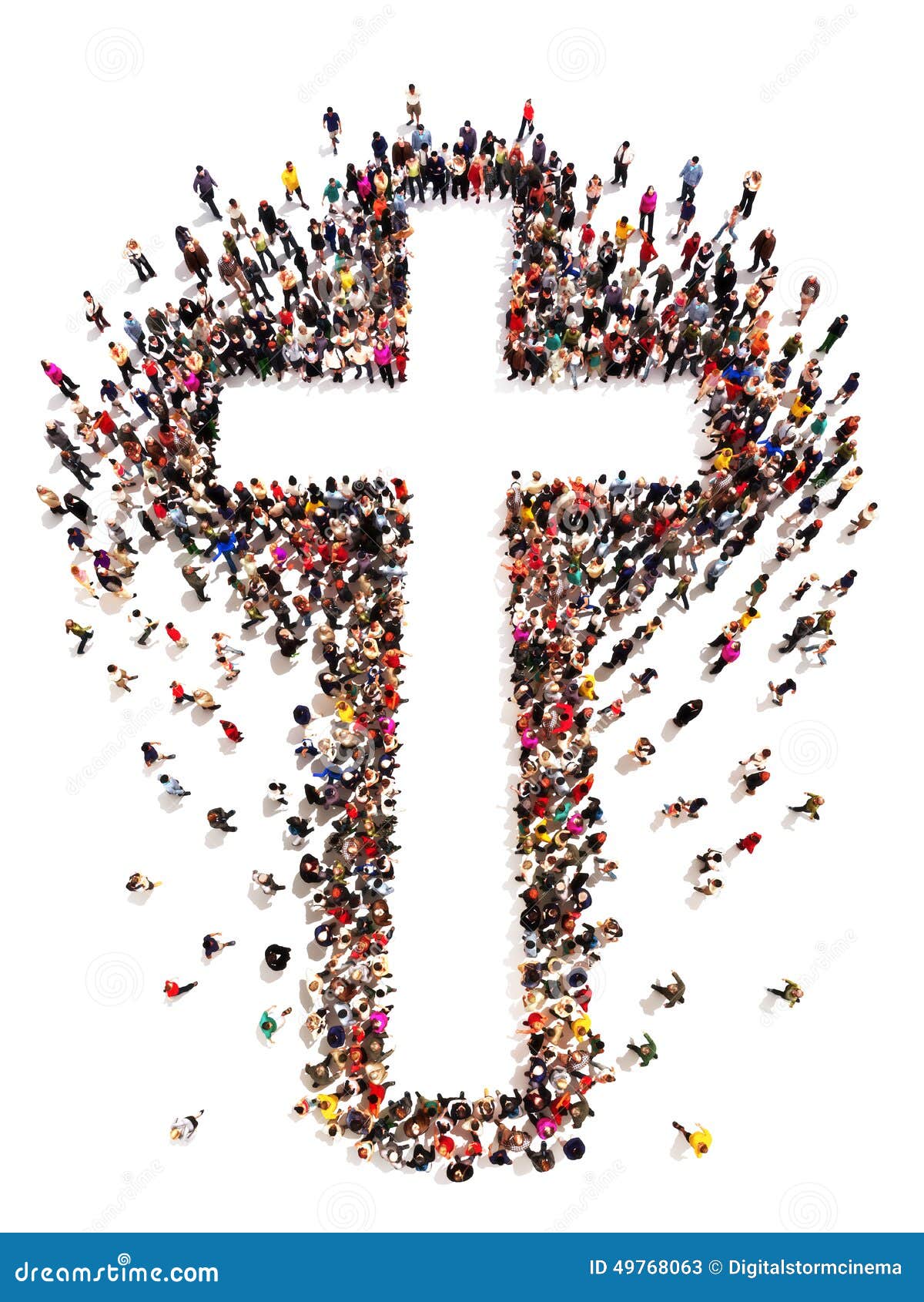 Mensen Die Christendom Vinden, Stock Illustratie - Illustration of ...