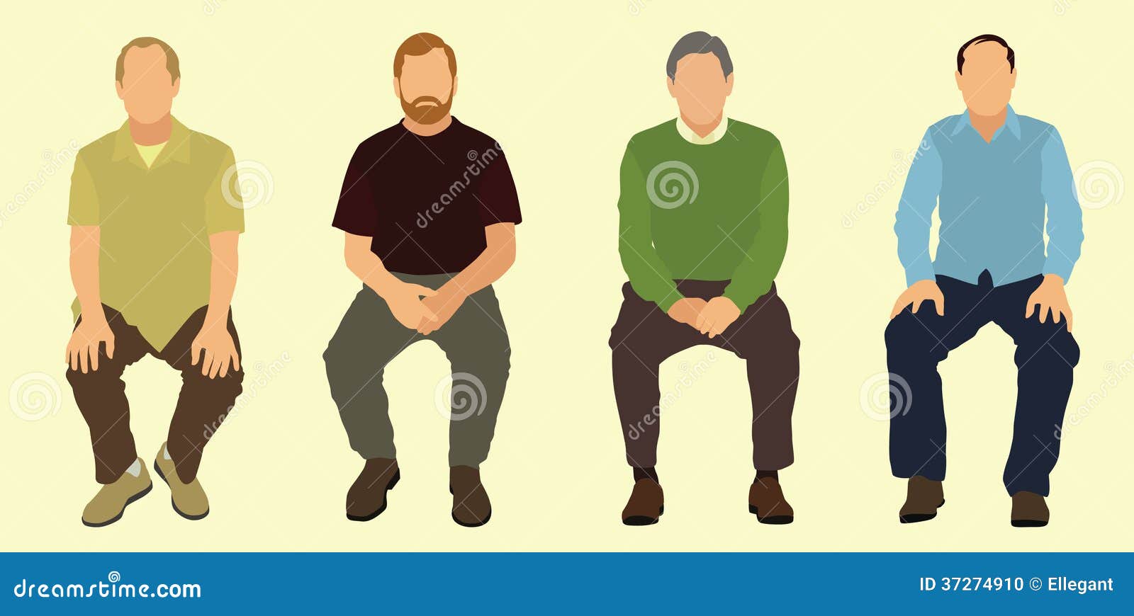 Mensen die gaan zitten vector illustratie. Illustration of manier - 37274910