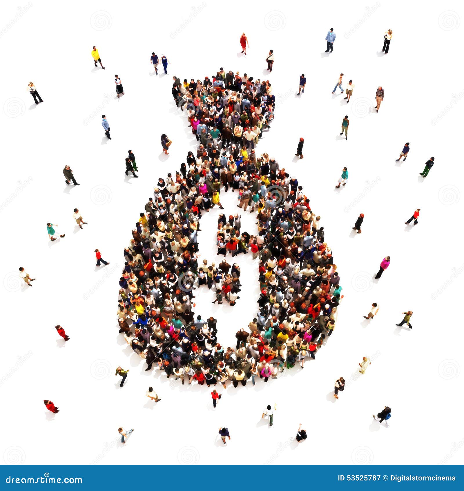 Mensen Die of Geld Maken Besparen Stock Illustratie - Illustration of ...