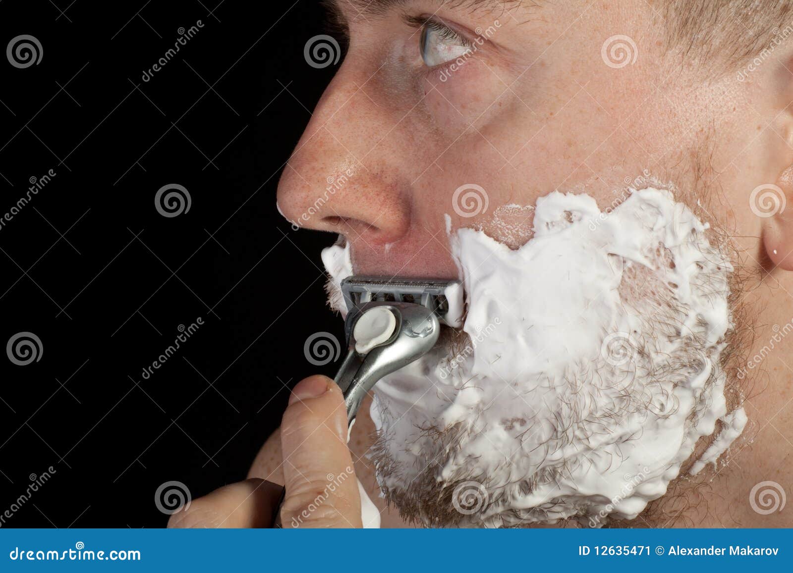 Mensen Die Gezichten Scheren. Close-up. Stock Afbeelding - Image of ...