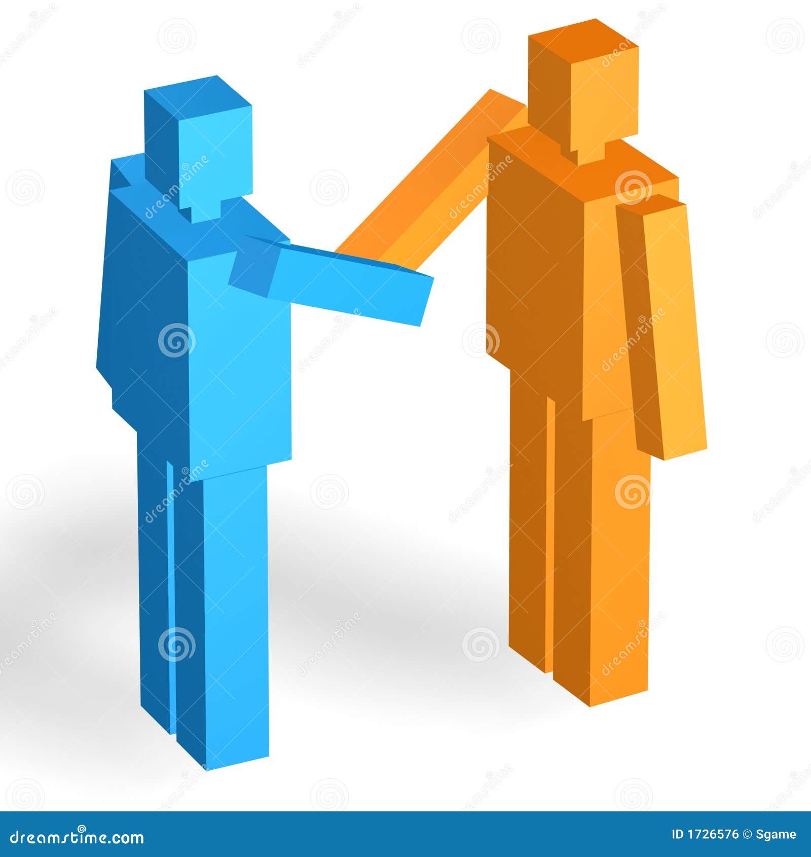 Mensen die handen schudden stock illustratie. Illustration of sluit ...