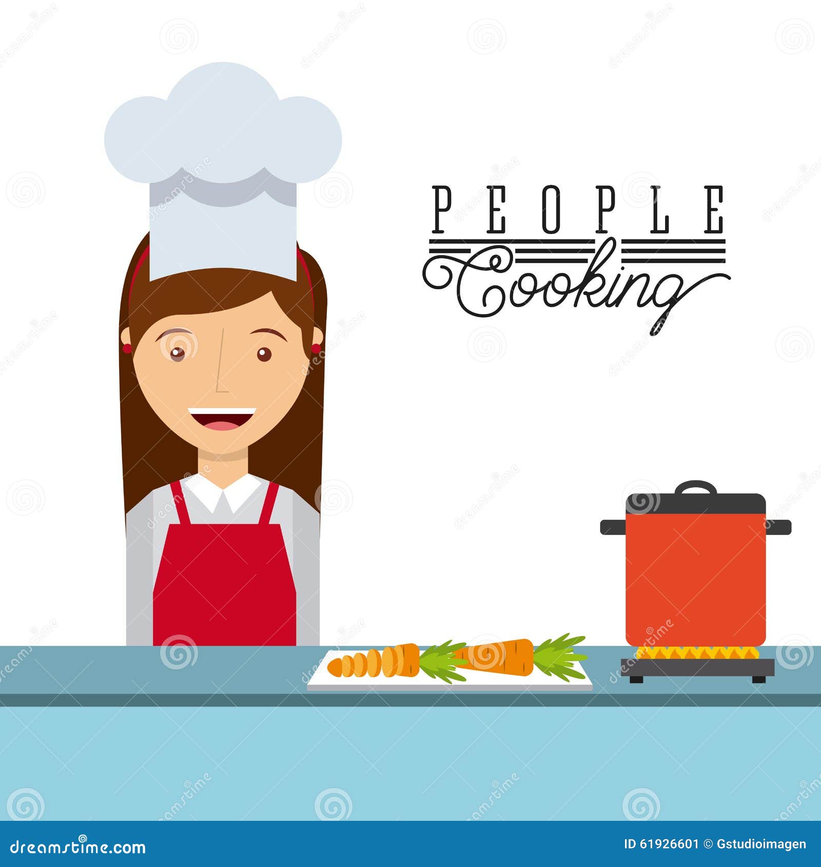 Mensen die ontwerp koken vector illustratie. Illustration of geïsoleerd ...