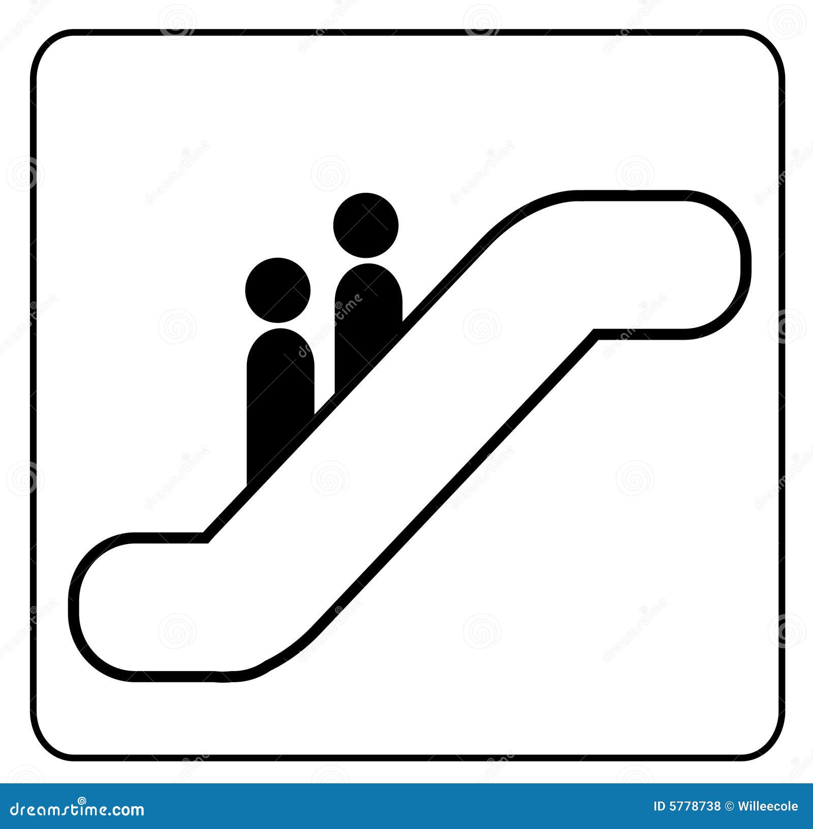 Mensen Die Op Roltrap Berijden Vector Illustratie - Illustration of ...