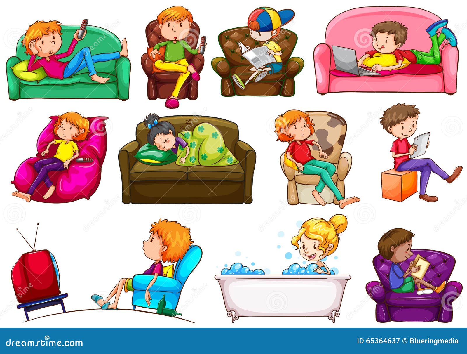 Mensen Die Verschillende Activiteiten Doen Vector Illustratie ...