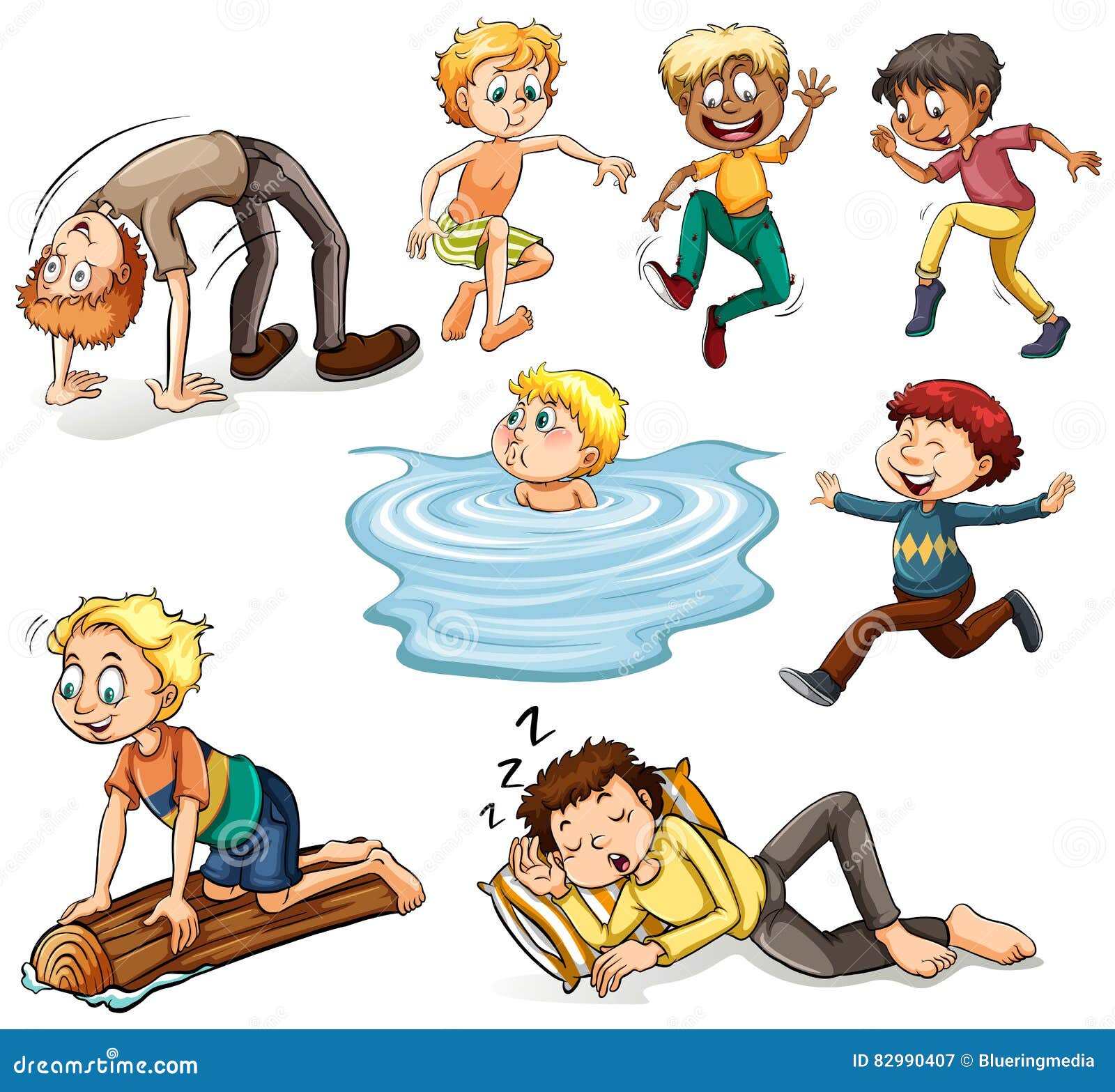 Mensen Die Verschillende Activiteiten Doen Vector Illustratie ...