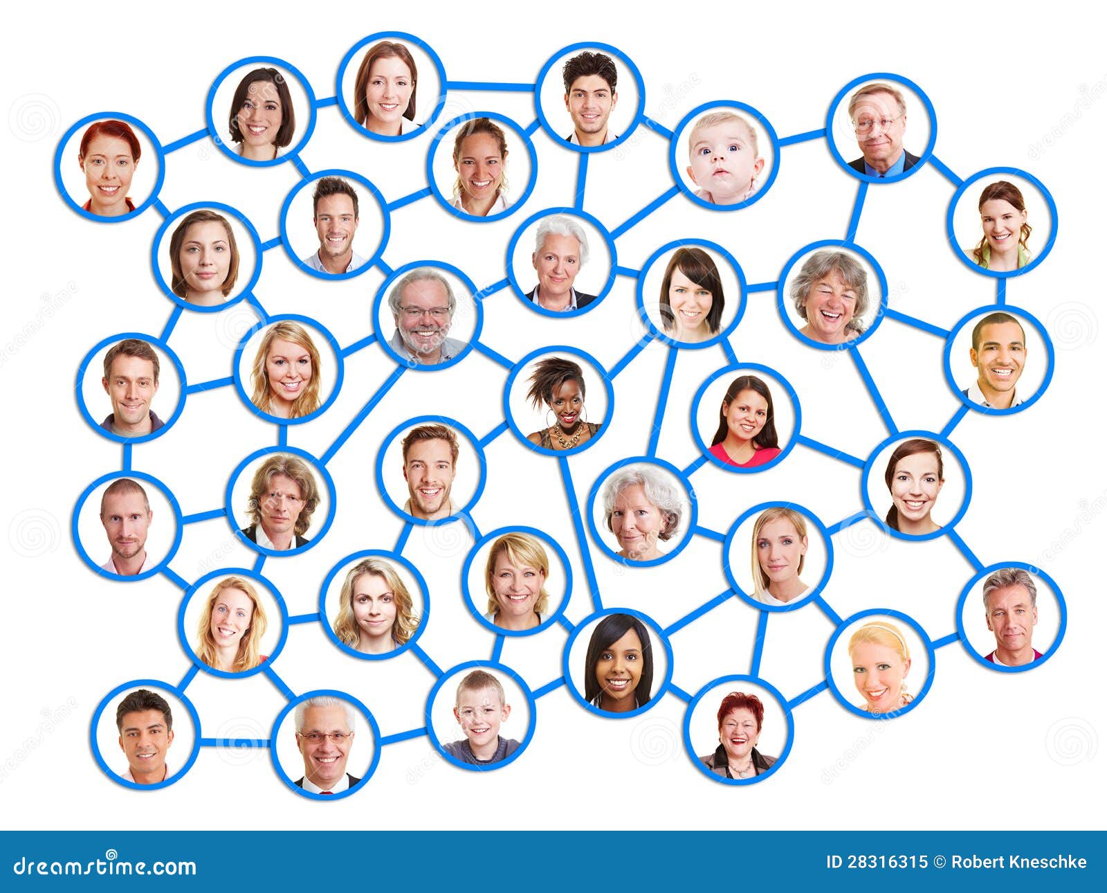 Mensen in Een Sociaal Netwerk Stock Afbeelding - Image of aanslutingen ...