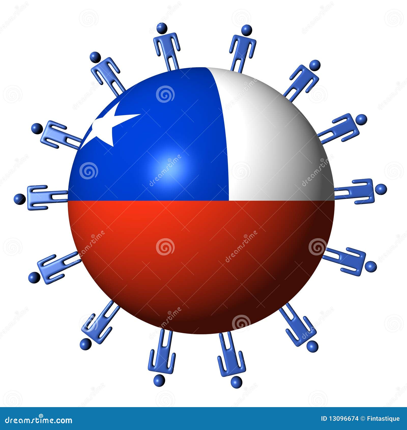 Mensen En Chileens Vlaggebied Stock Illustratie - Illustration of ...