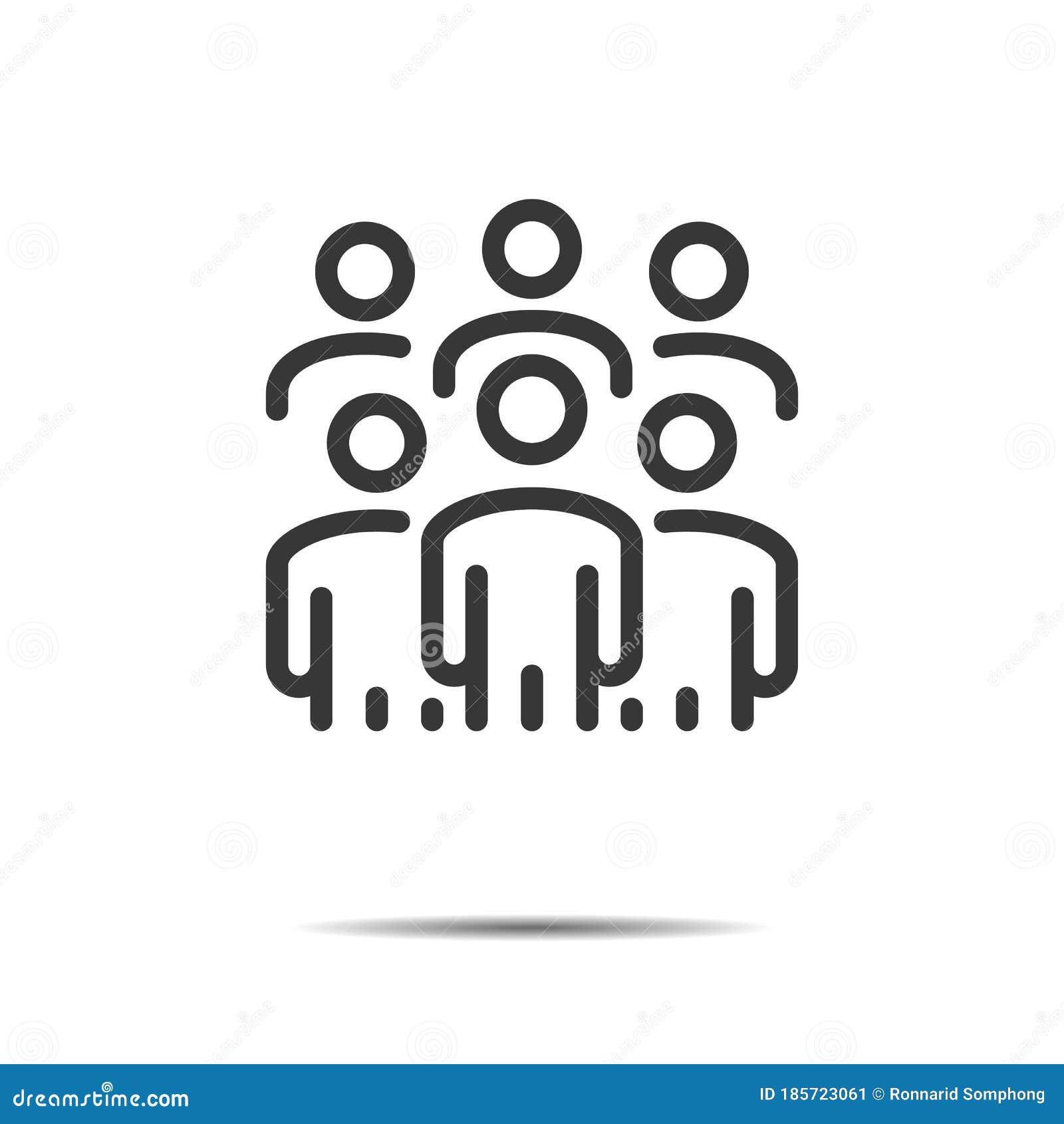 Mensen Icons-werkgroepteamvector Vector Illustratie - Illustration of ...