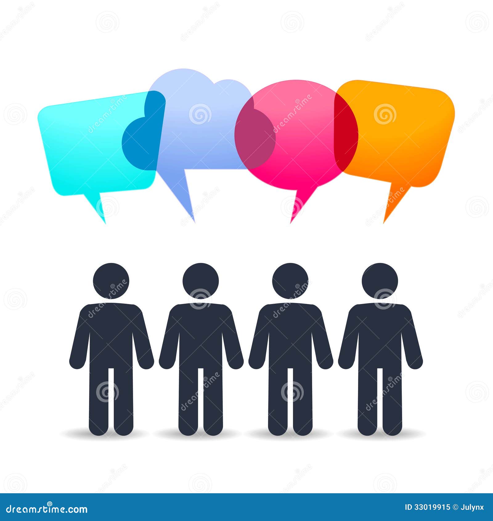 Mensen Met Toespraak Bubles Vector Illustratie - Illustration of talen ...