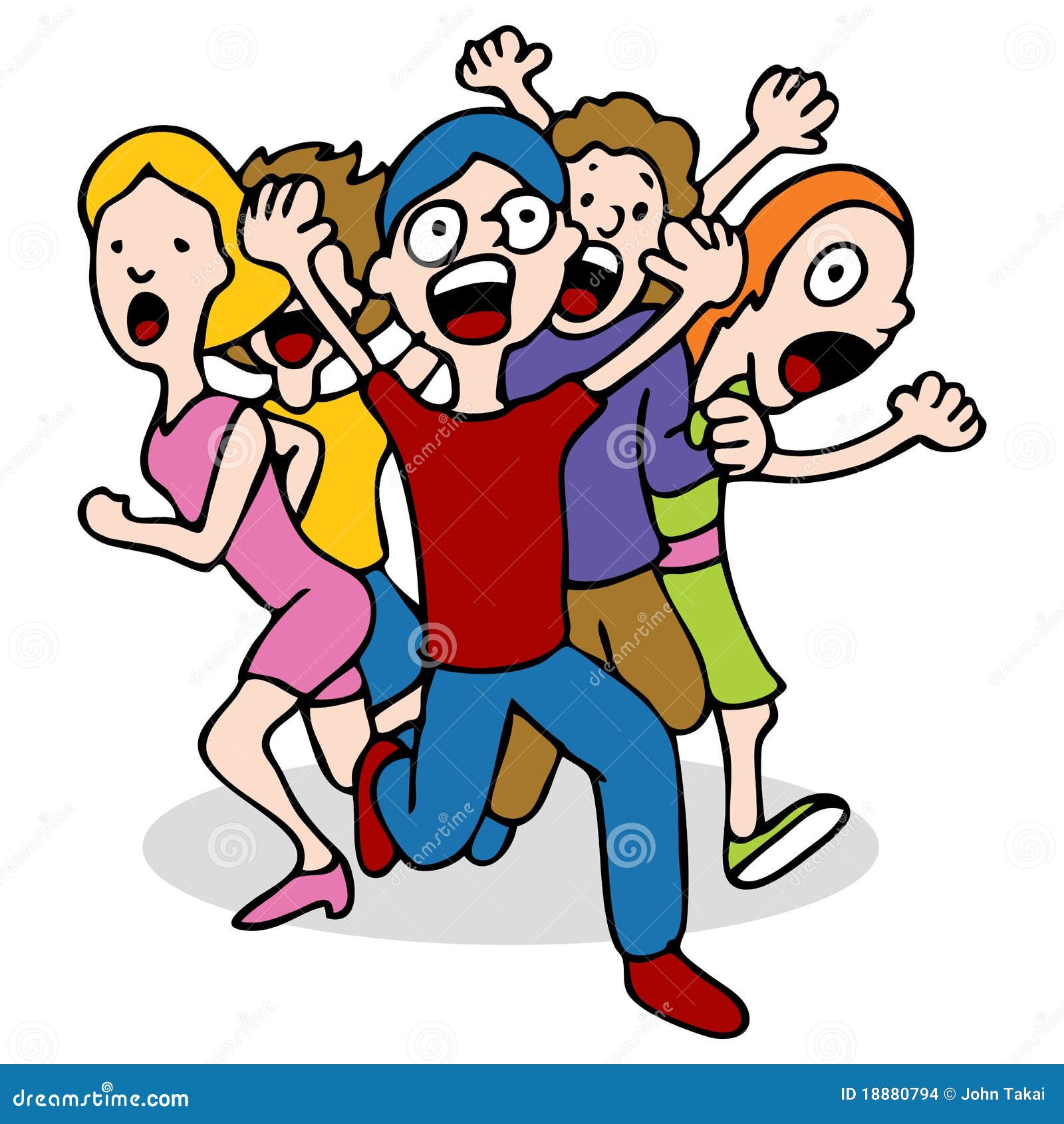 Mensen Panicking vector illustratie. Illustration of vrouwen - 18880794