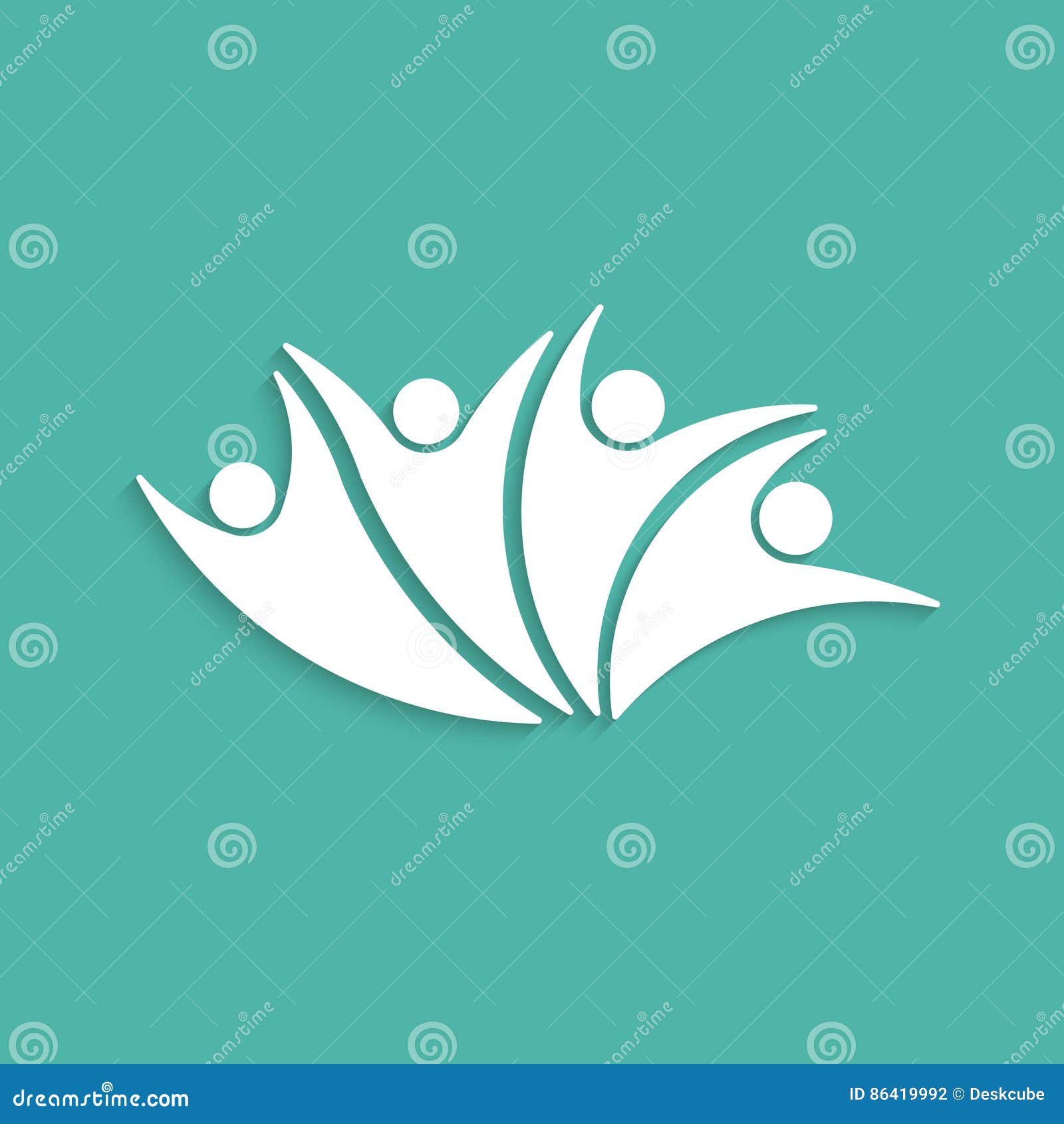 Mensenvriendschap Samen Logo Illustration Vector Illustratie ...