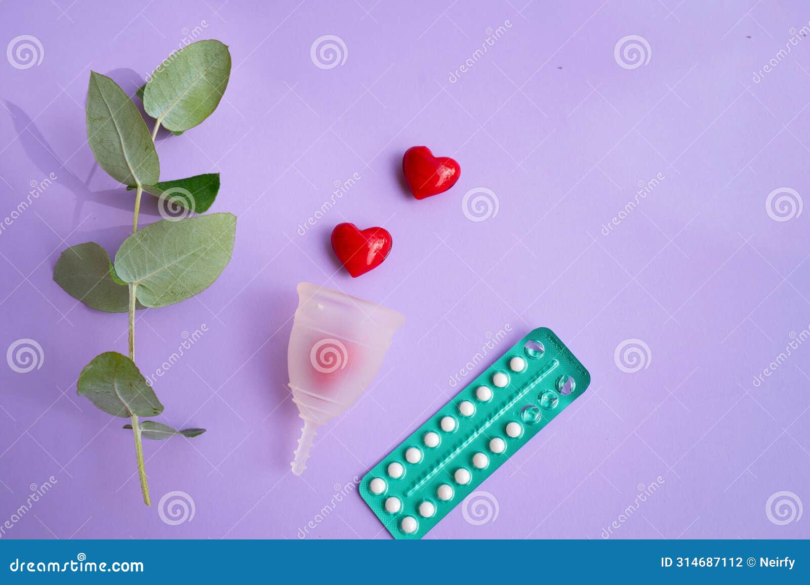 Menstrual Cap Over Violet Background Stock Photo - Image of 21day ...