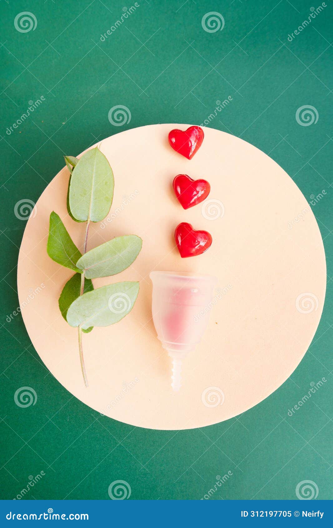 Menstrual Cap Over Violet Background Stock Image - Image of vaginal ...