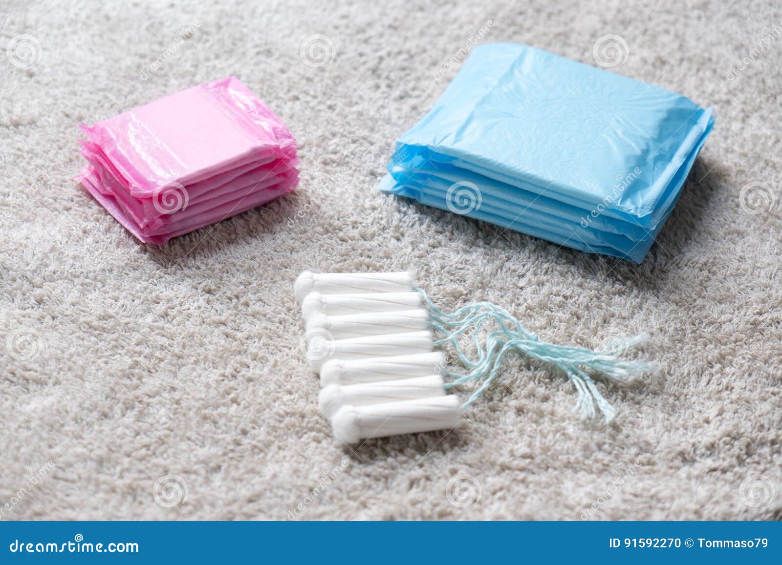 Menstrual Tampons on Bath Towel Stock Photo - Image of intimate, bleed ...