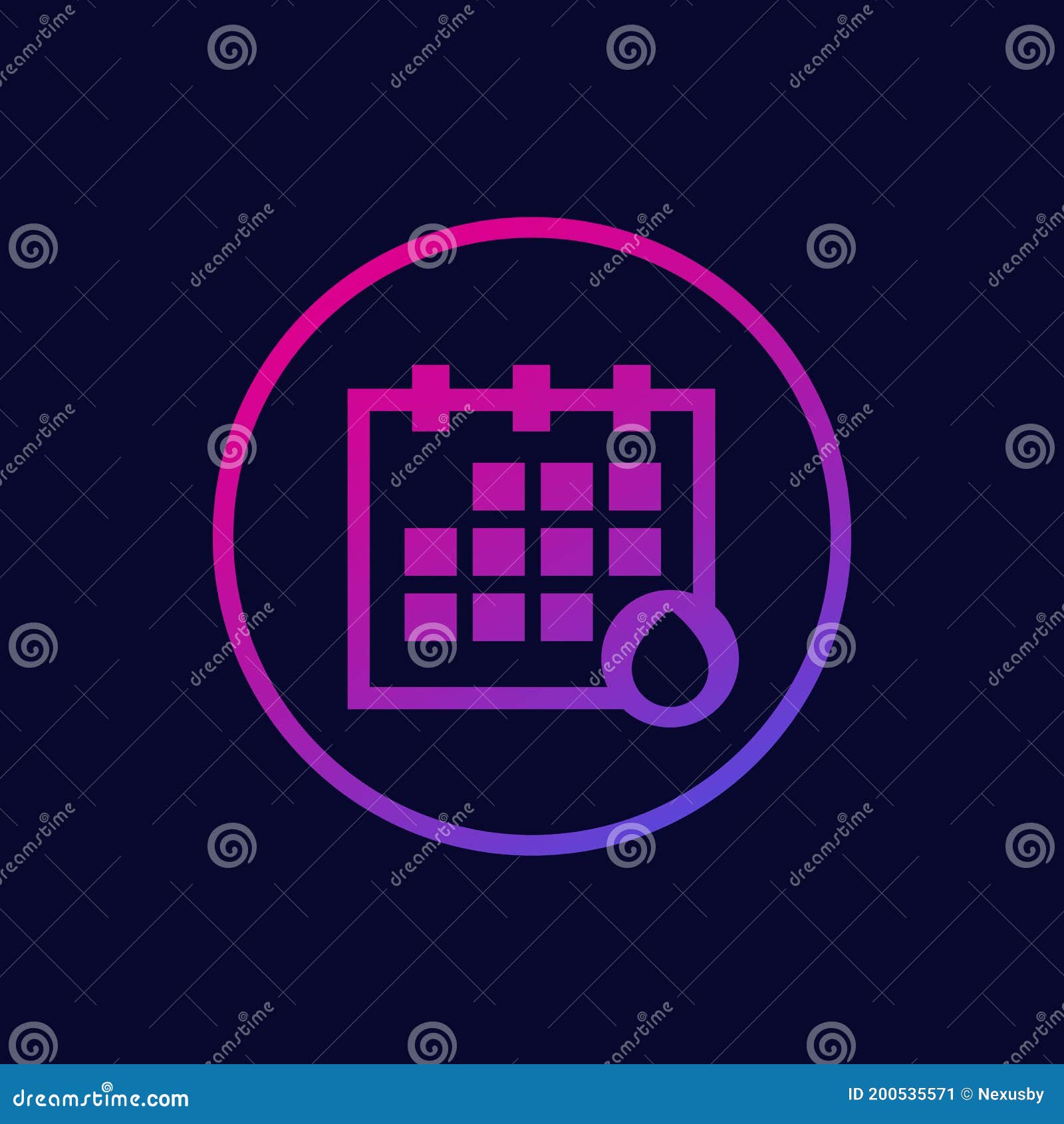 Calendar Menstrual Bleeding Icon. Simple Gynaecology Icons For Ui And ...