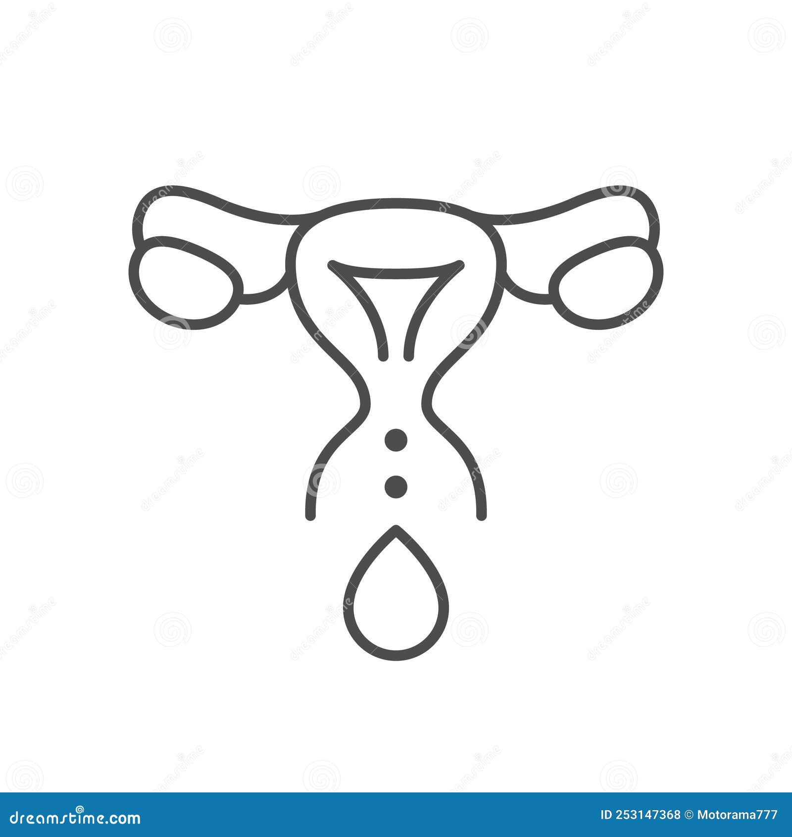 Menstruation Line Flat Icon Set. Can Be Used To Illustrate Feminine ...