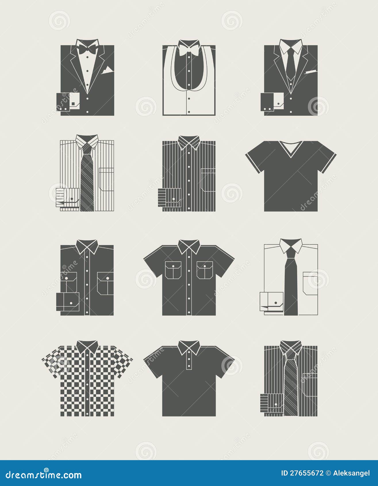 Menswear. Icon set stock vector. Illustration of style - 27655672