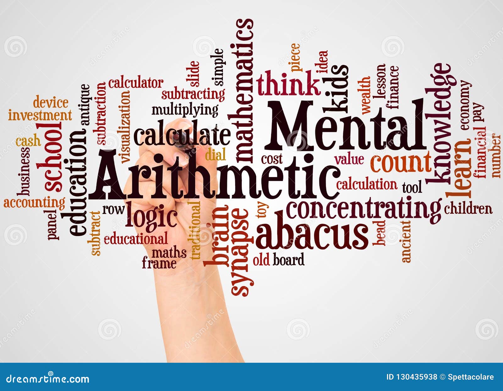 Mental Maths Concept With Little Kids Student On Blackboard Background ...