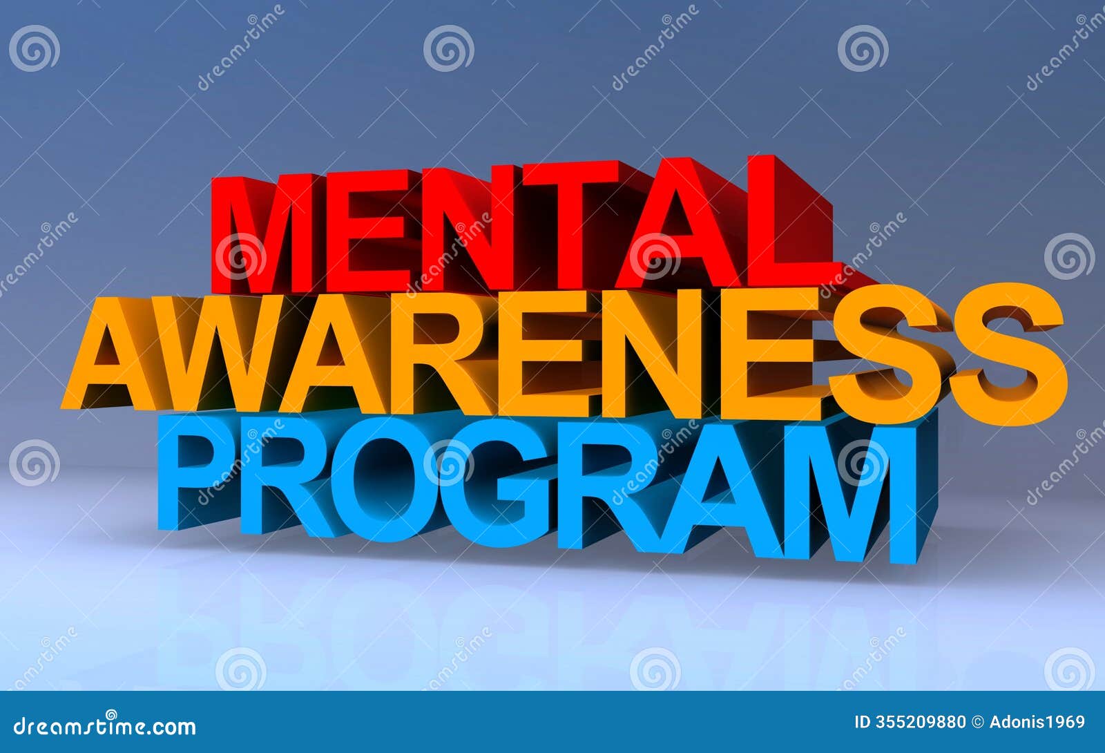 Mental Awareness Program on Blue Stock Illustration - Illustration of ...