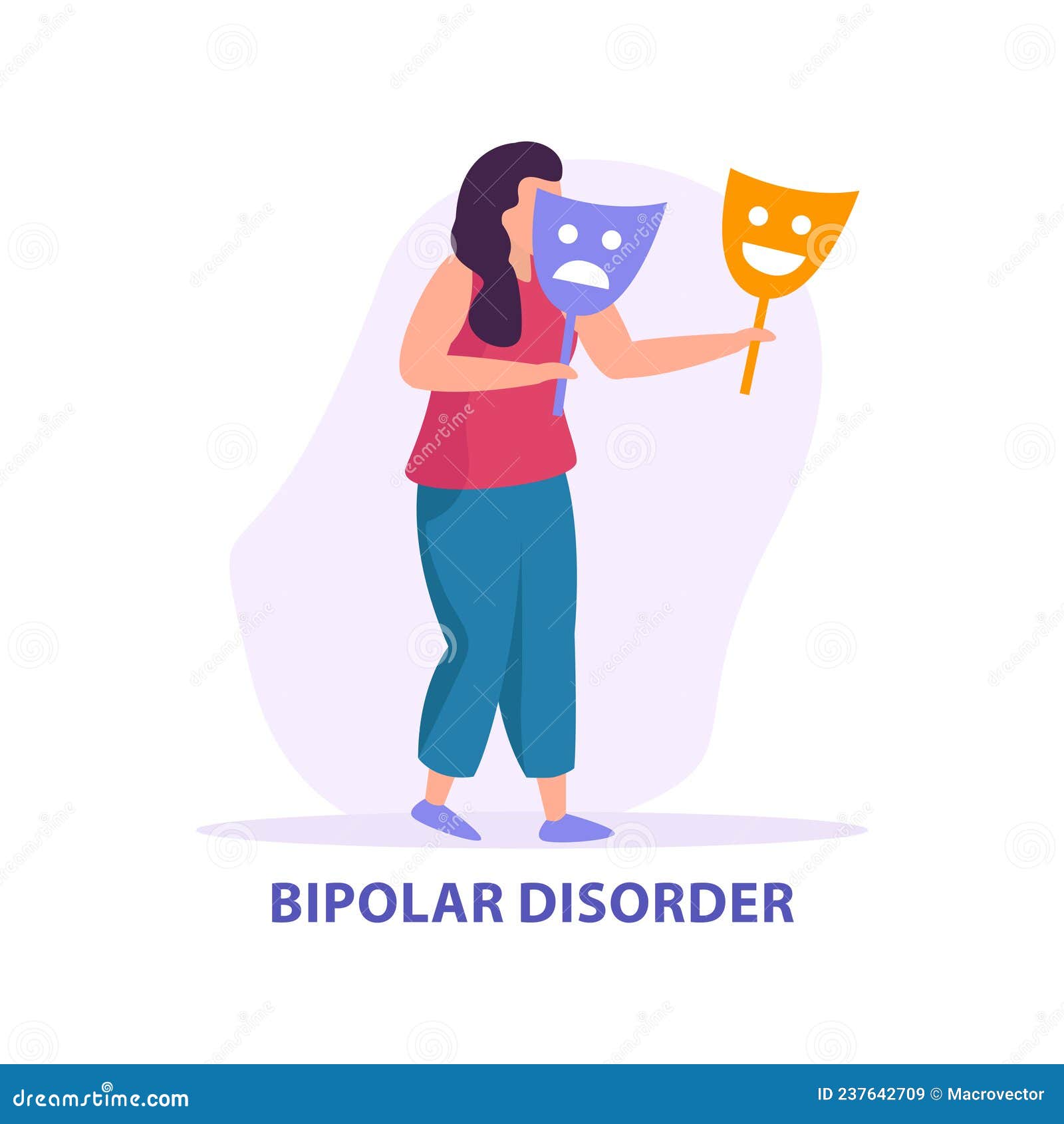 Mental Bipolar Disorder Of Split Personality, Schizophrenia In Male ...