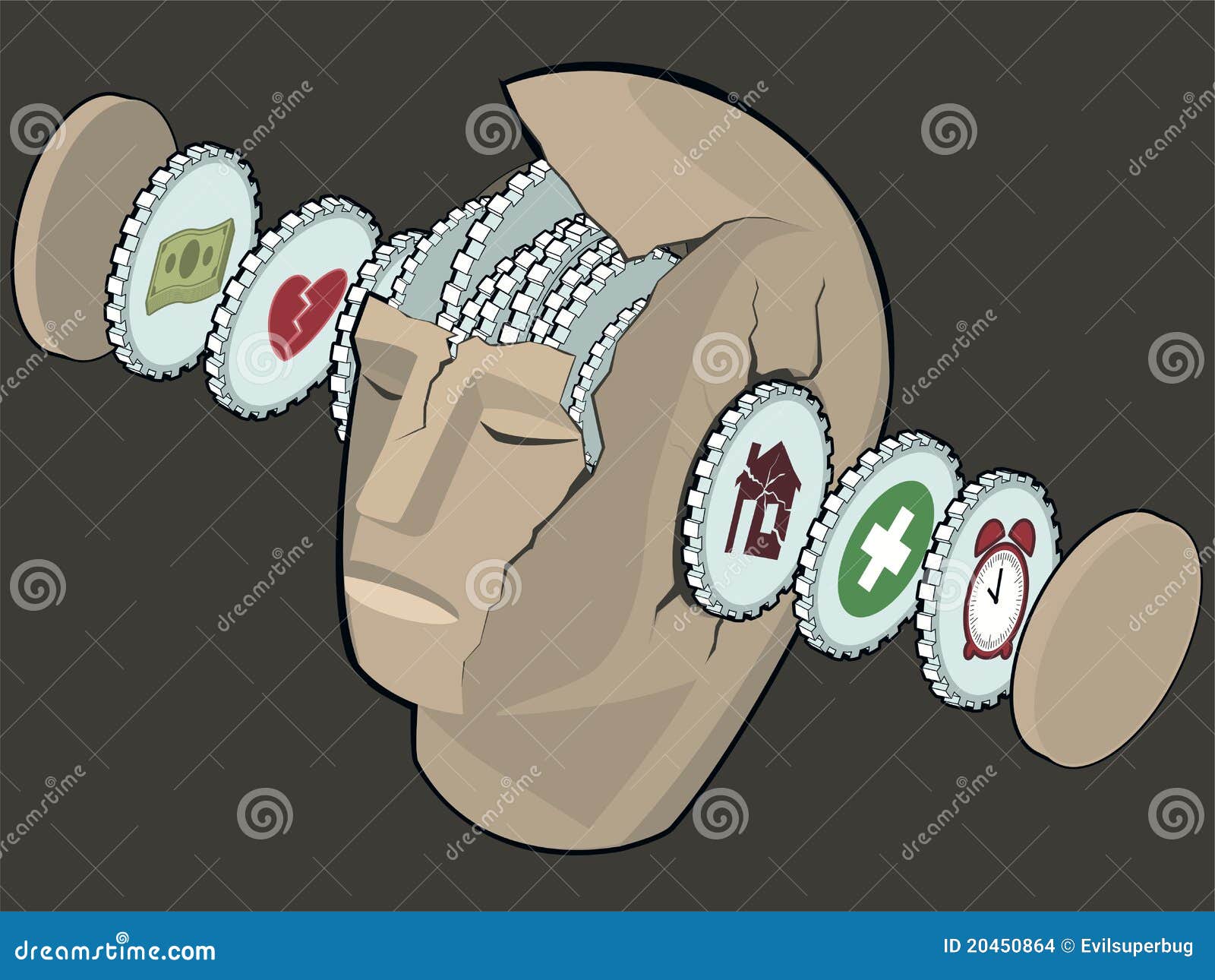 Mental Breakdown stock vector. Illustration of credit - 20450864