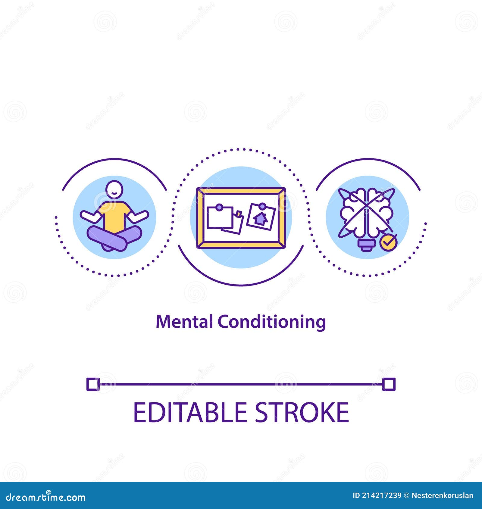 Mental Conditioning Concept Icon Stock Vector - Illustration of ...