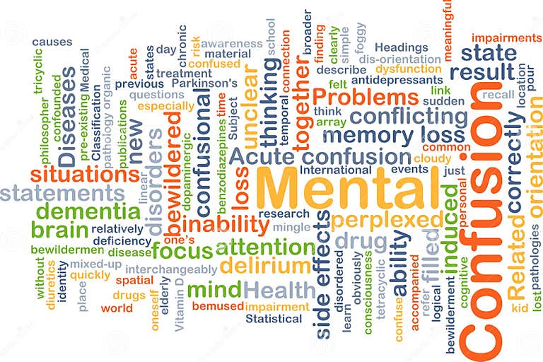 Mental Confusion Background Concept Stock Illustration - Illustration ...