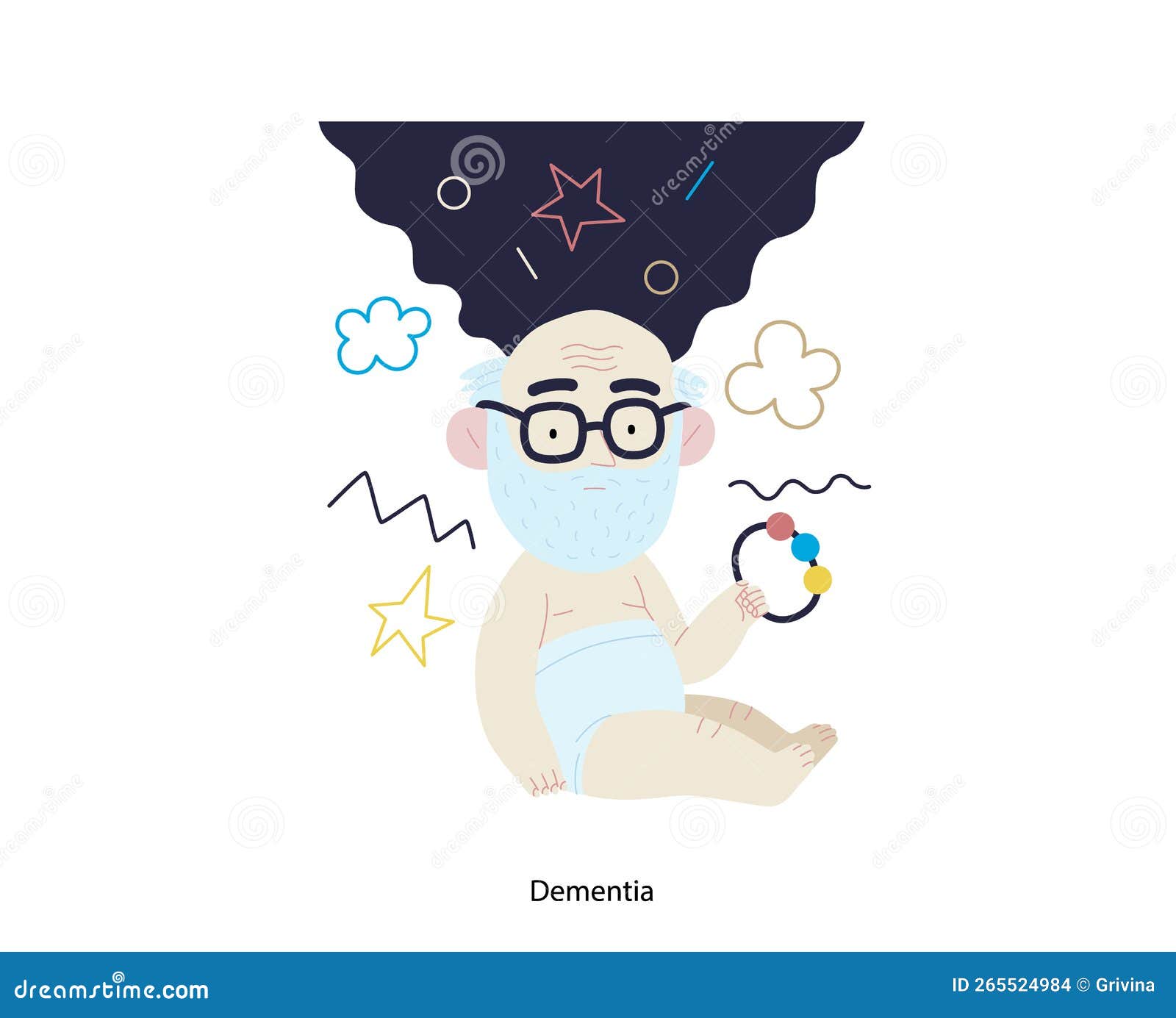 Mental Disorders Vector Illustration Series | CartoonDealer.com #265524984