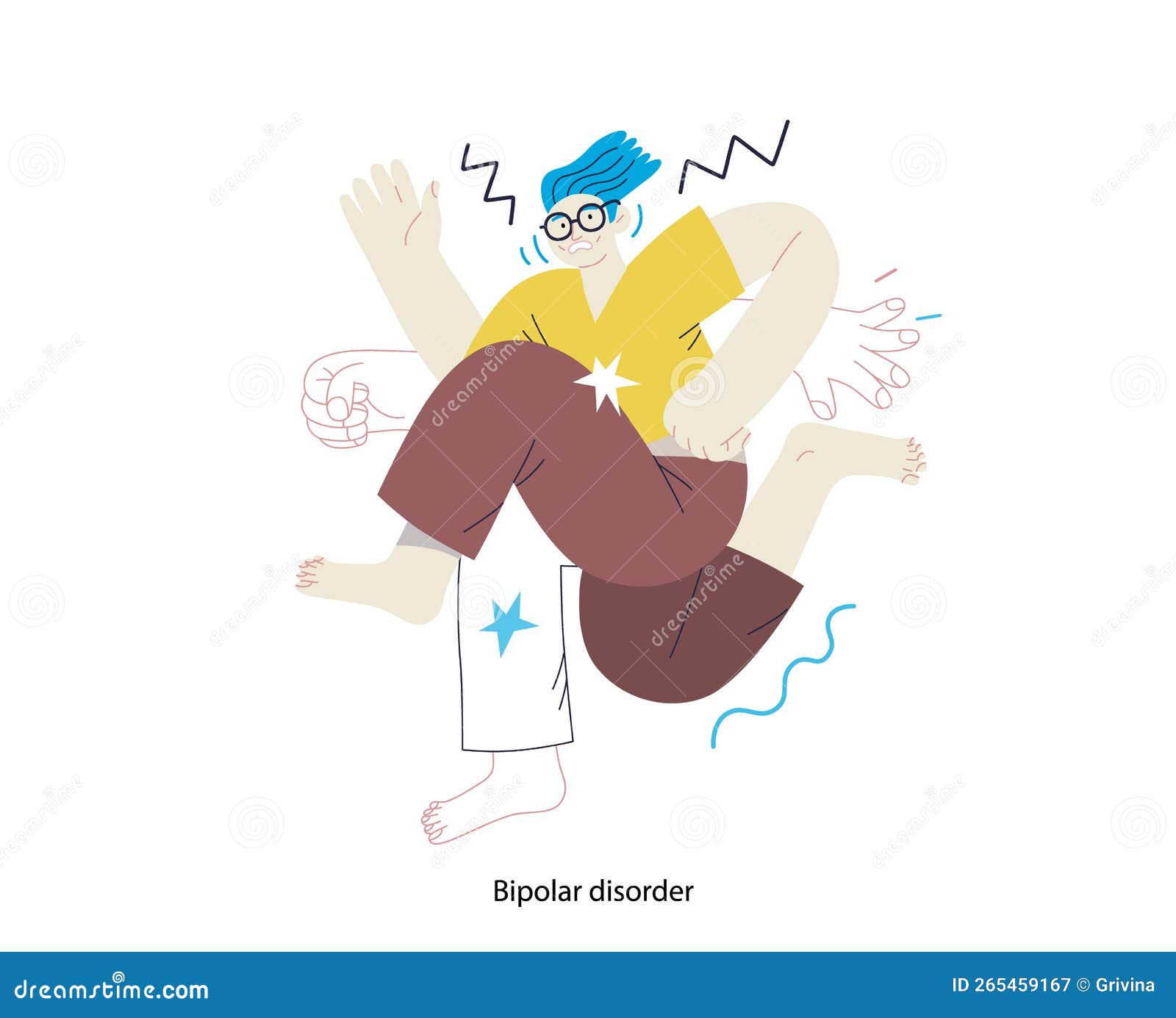 Mental Disorders Vector Illustration Series Stock Vector - Illustration ...