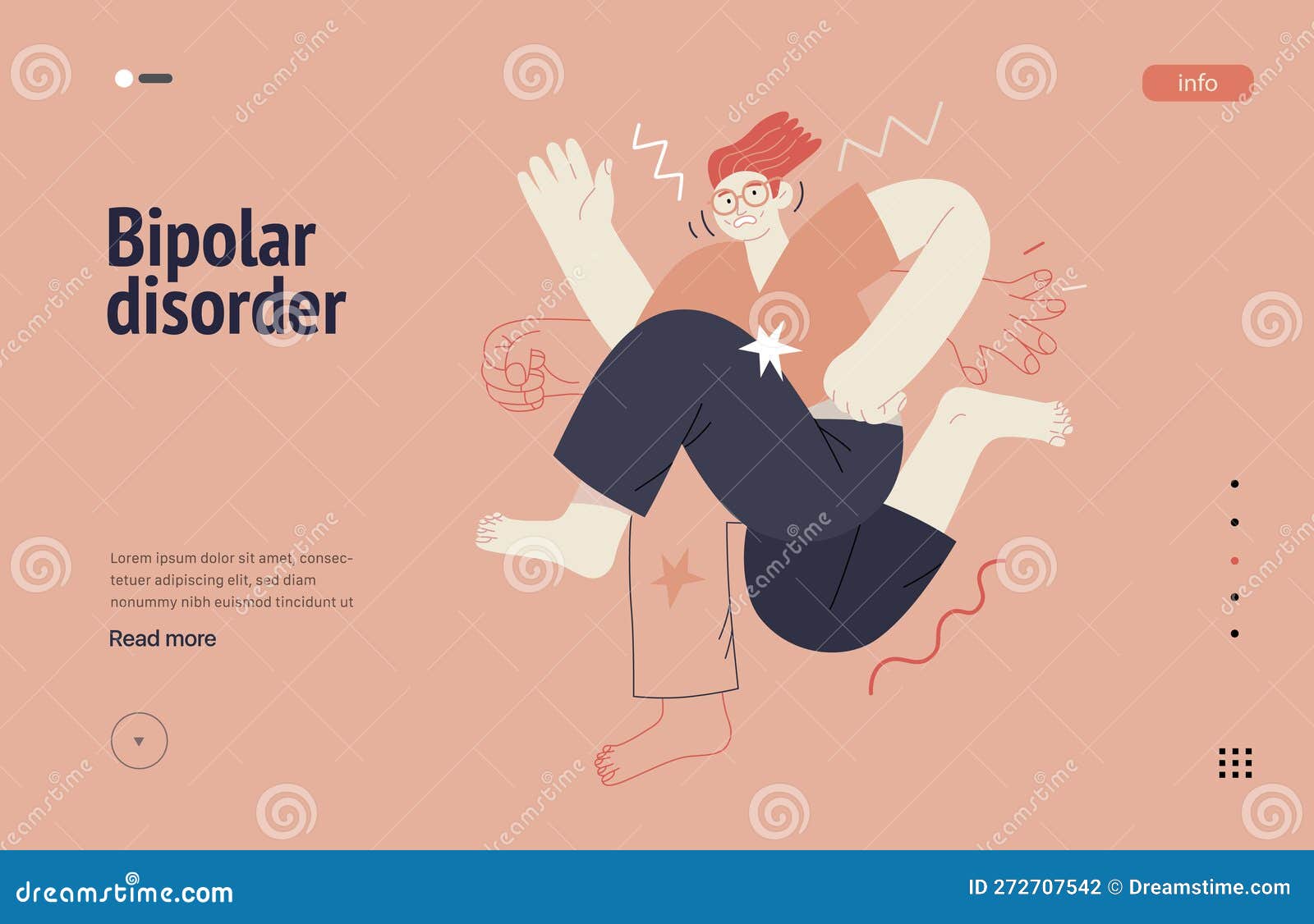 Mental Disorders Vector Web Template Stock Vector - Illustration of ...
